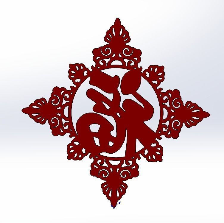 Chinese paper-cut fu zi Texture | CGTrader