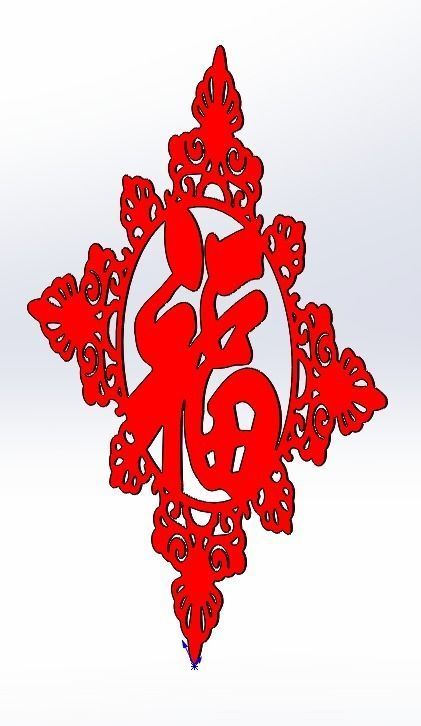 Chinese paper-cut fu zi Texture | CGTrader