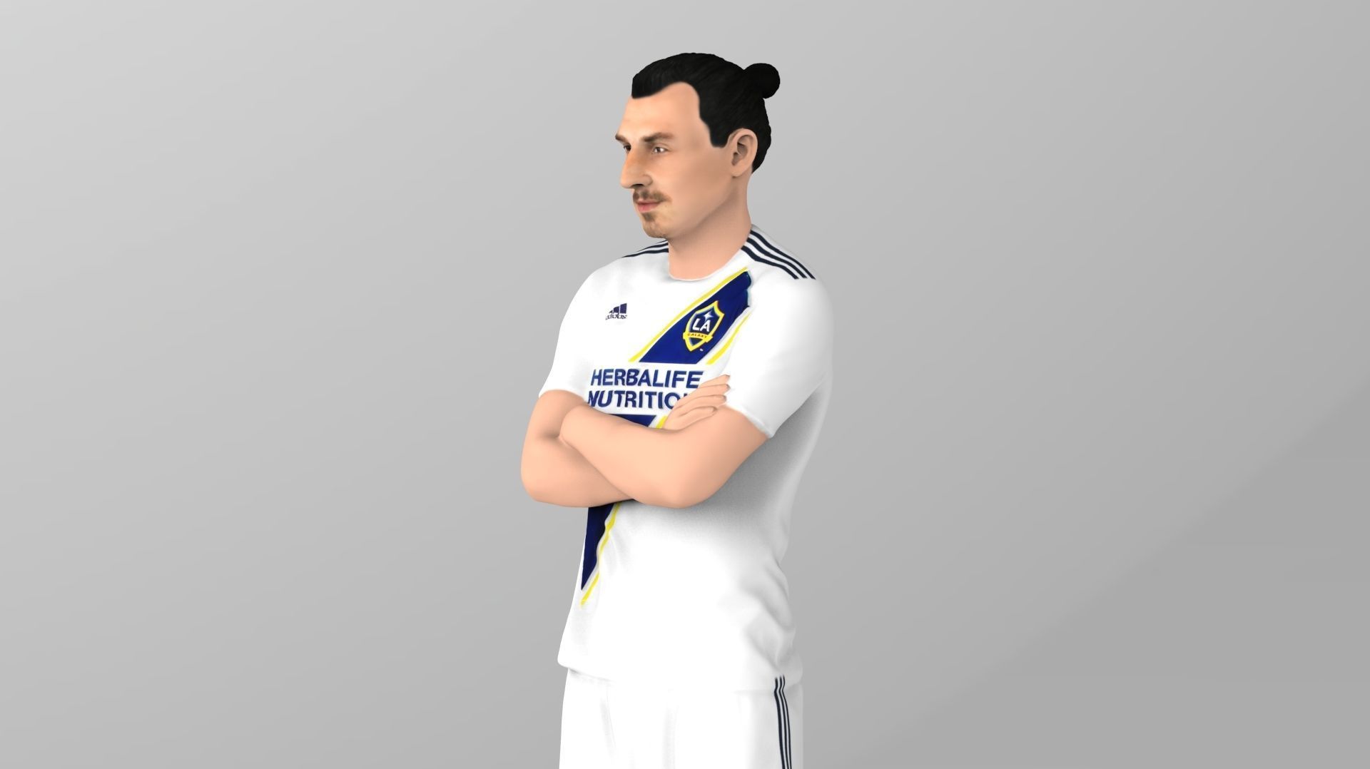 Zlatan Ibrahimovic LA Galaxy full color 3D printing ready 3D model 3D ...