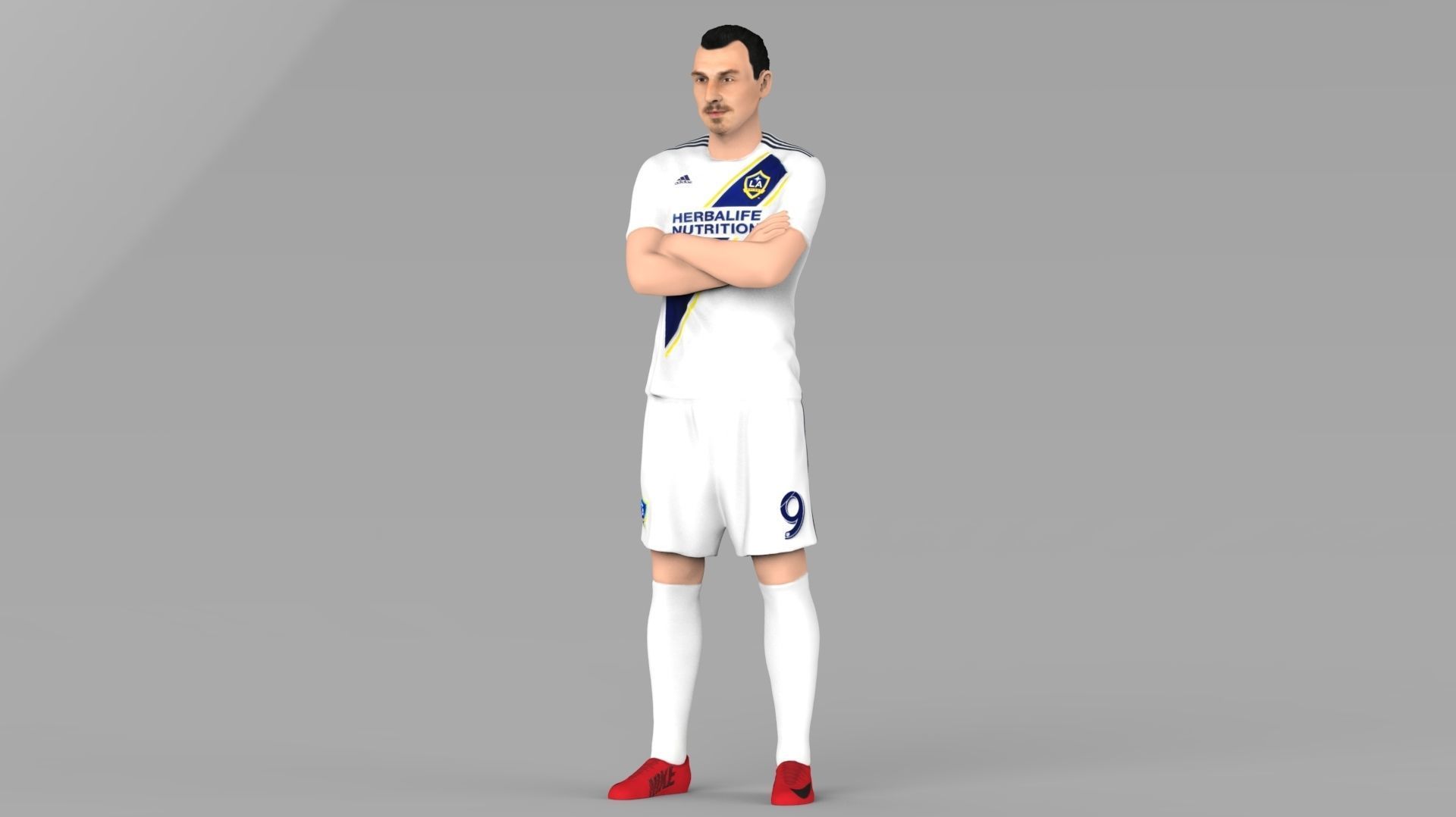Zlatan Ibrahimovic LA Galaxy full color 3D printing ready 3D model 3D ...
