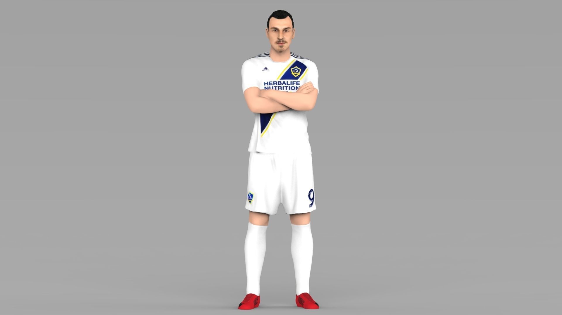 Zlatan Ibrahimovic LA Galaxy full color 3D printing ready 3D model 3D ...