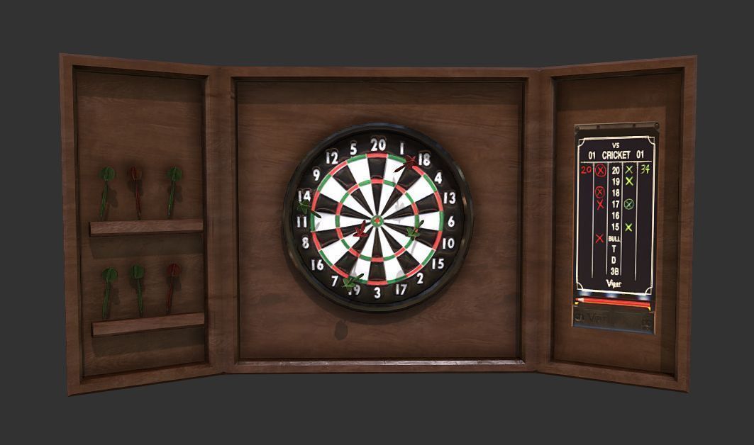 3D model Dart Board VR / AR / low-poly | CGTrader