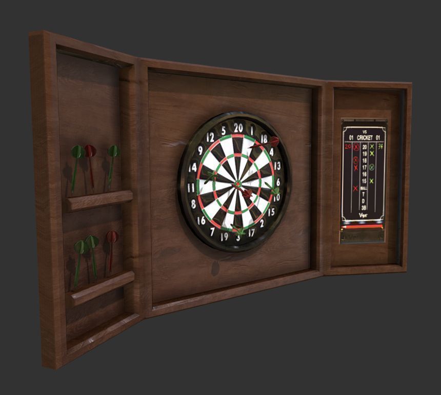 3D model Dart Board VR / AR / low-poly | CGTrader