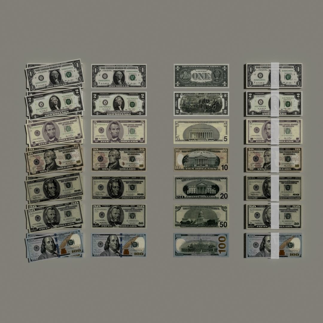 3D model Dollar - Us Dollar VR / AR / low-poly | CGTrader