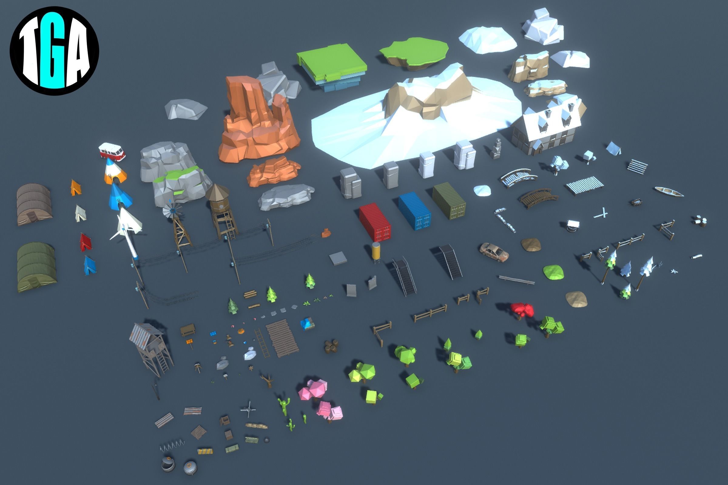 3D model Low Poly Environment World VR / AR / low-poly | CGTrader