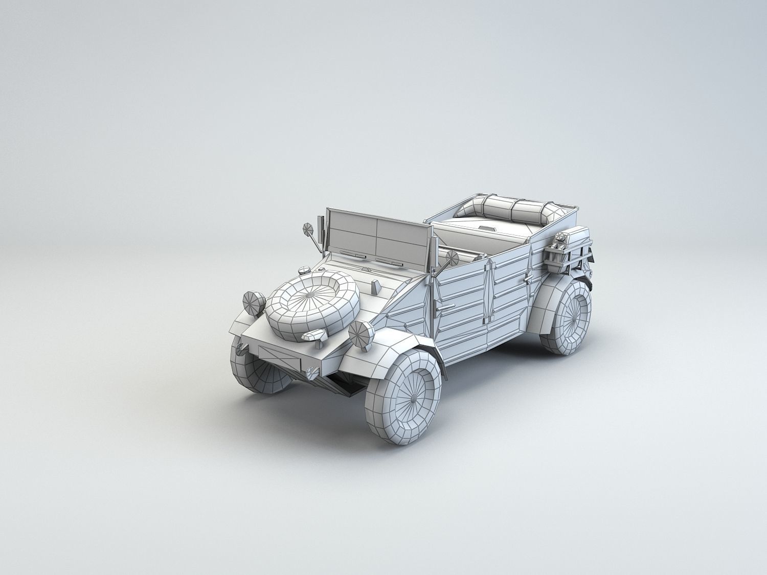 3D model Low Poly VW Type 82 Kubelwagen VR / AR / low-poly | CGTrader