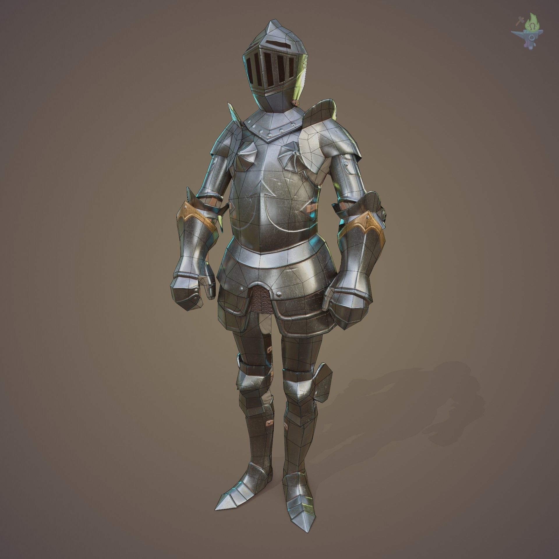 3D model Ornamental Plate Armour VR / AR / low-poly rigged | CGTrader