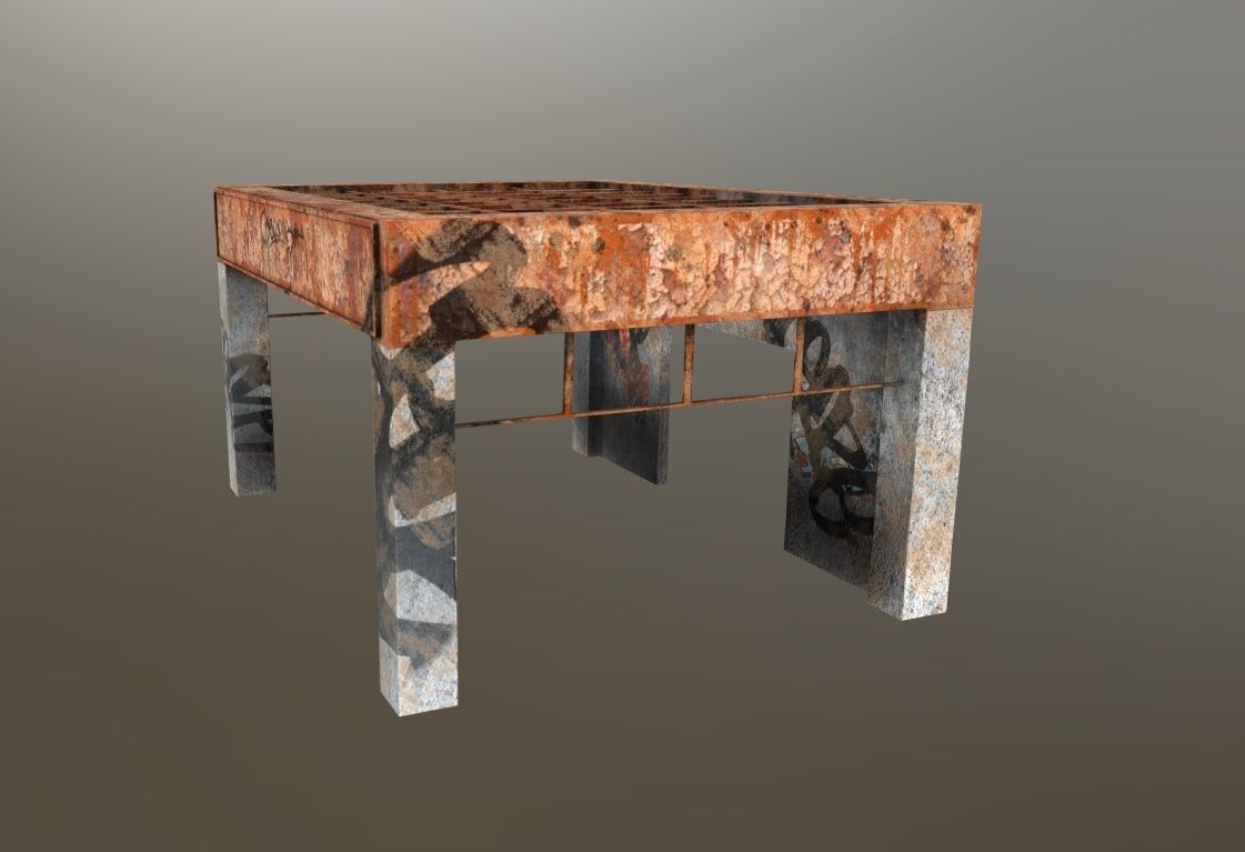 3D model Old ruined rusty building VR / AR / low-poly | CGTrader