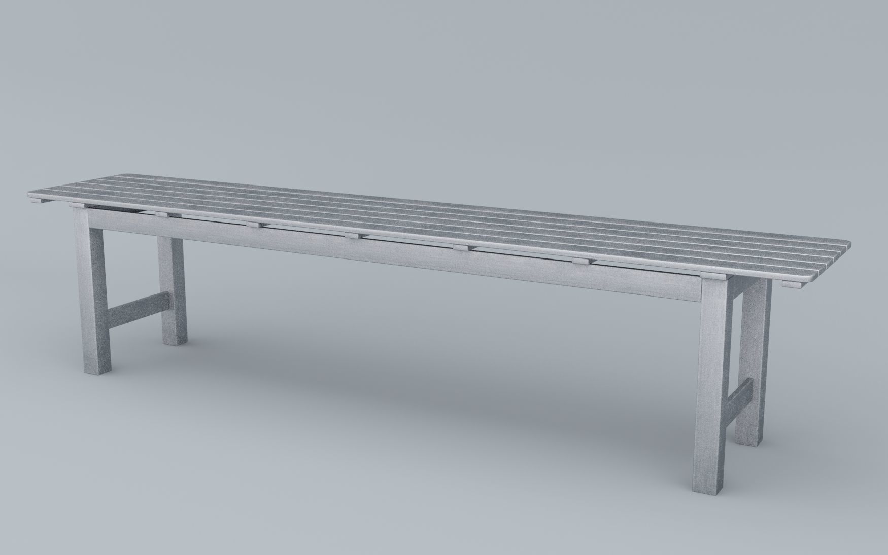 3D model Stell Bench AngsoLow Poly VR / AR / low-poly | CGTrader