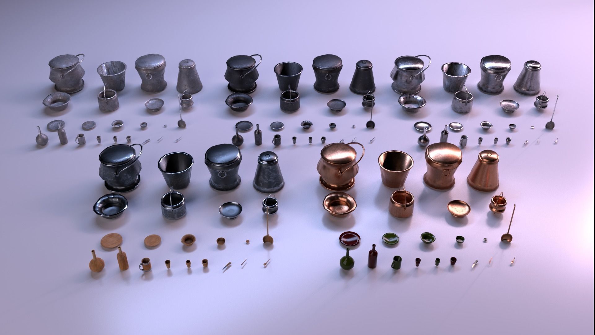 3D model Kitchen Utensils Pack - The Marquis Collection VR / AR / low ...