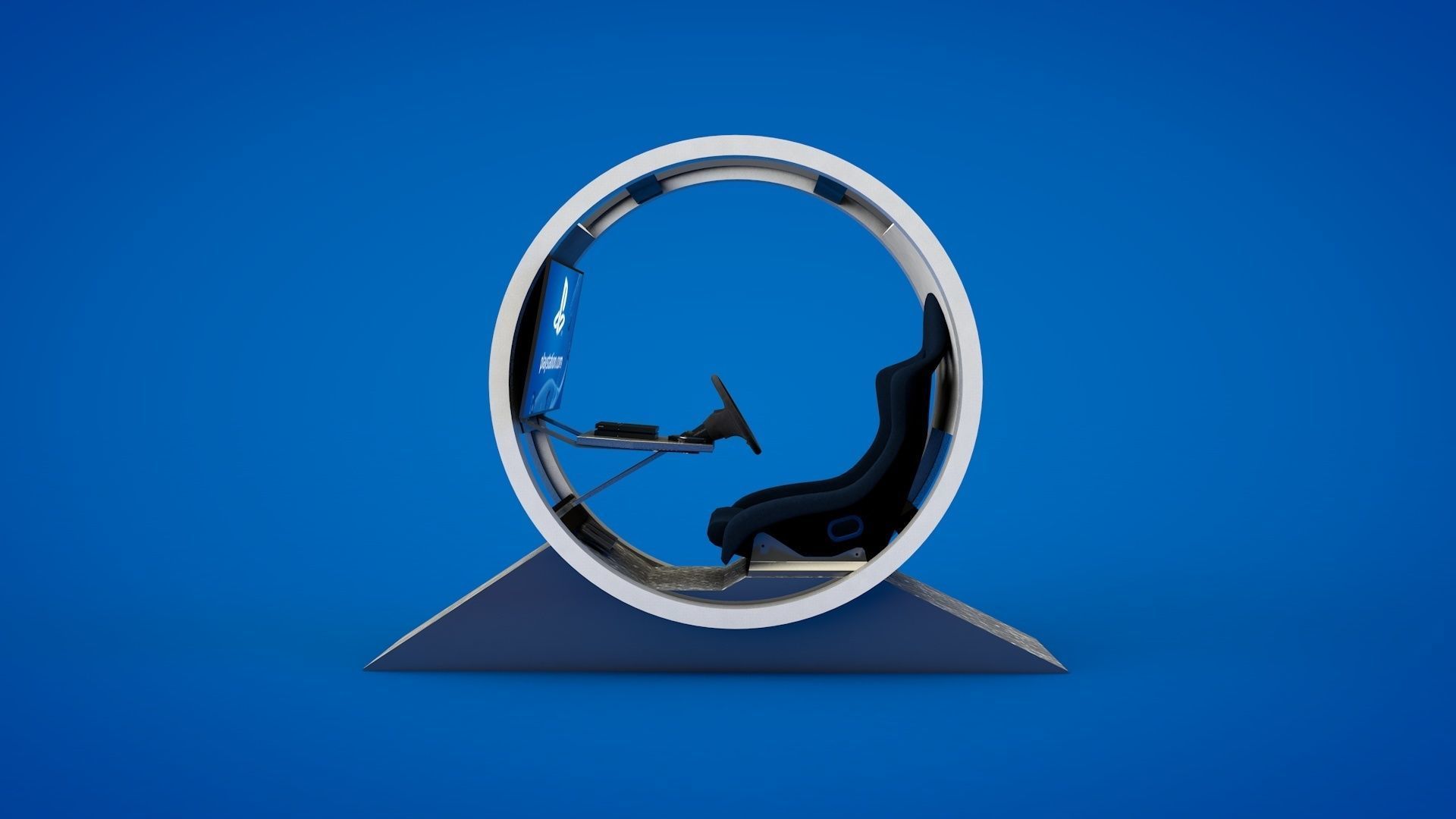 3D model Sony Racing Simulator - Gt Pod - Sony Booth VR / AR / low-poly ...