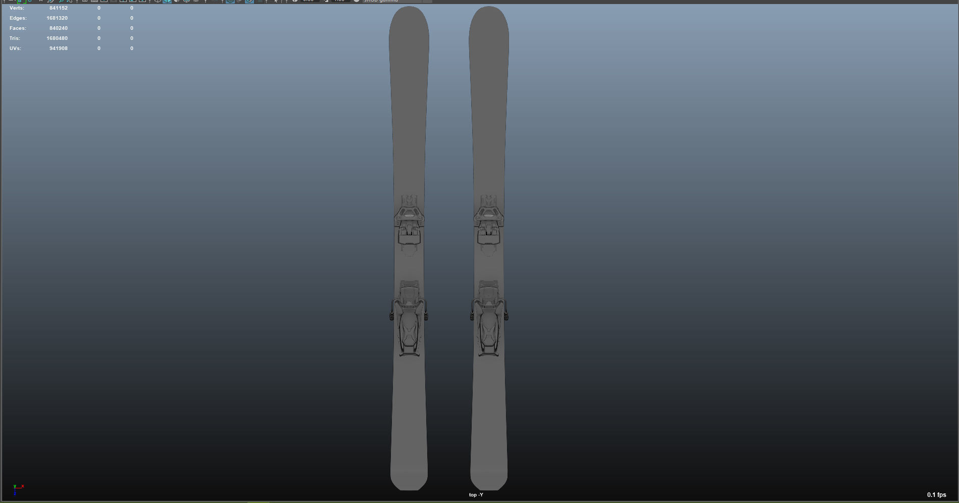 Snow SKI 3D model | CGTrader