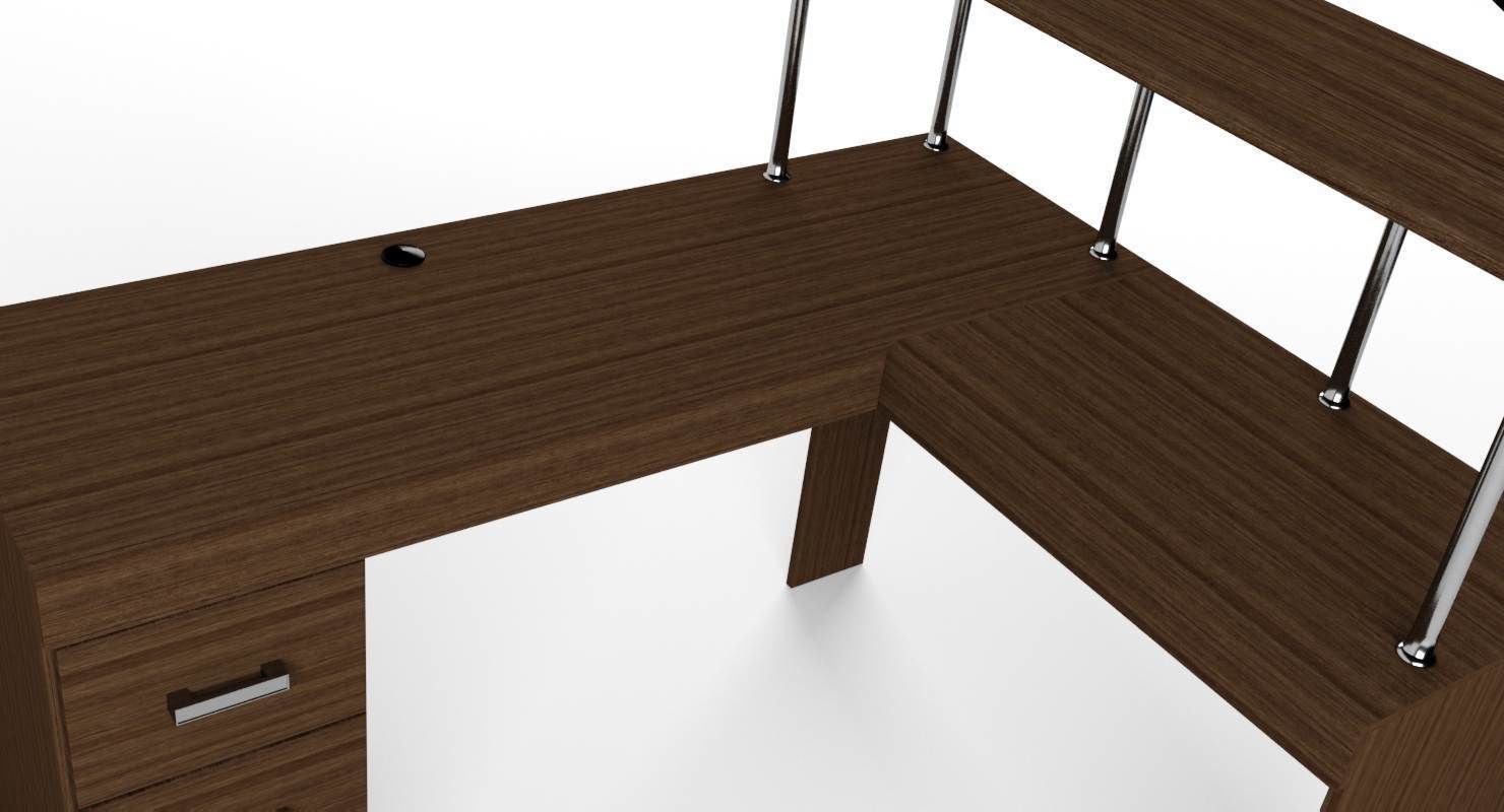 L-Shaped Office Desk 3D model | CGTrader