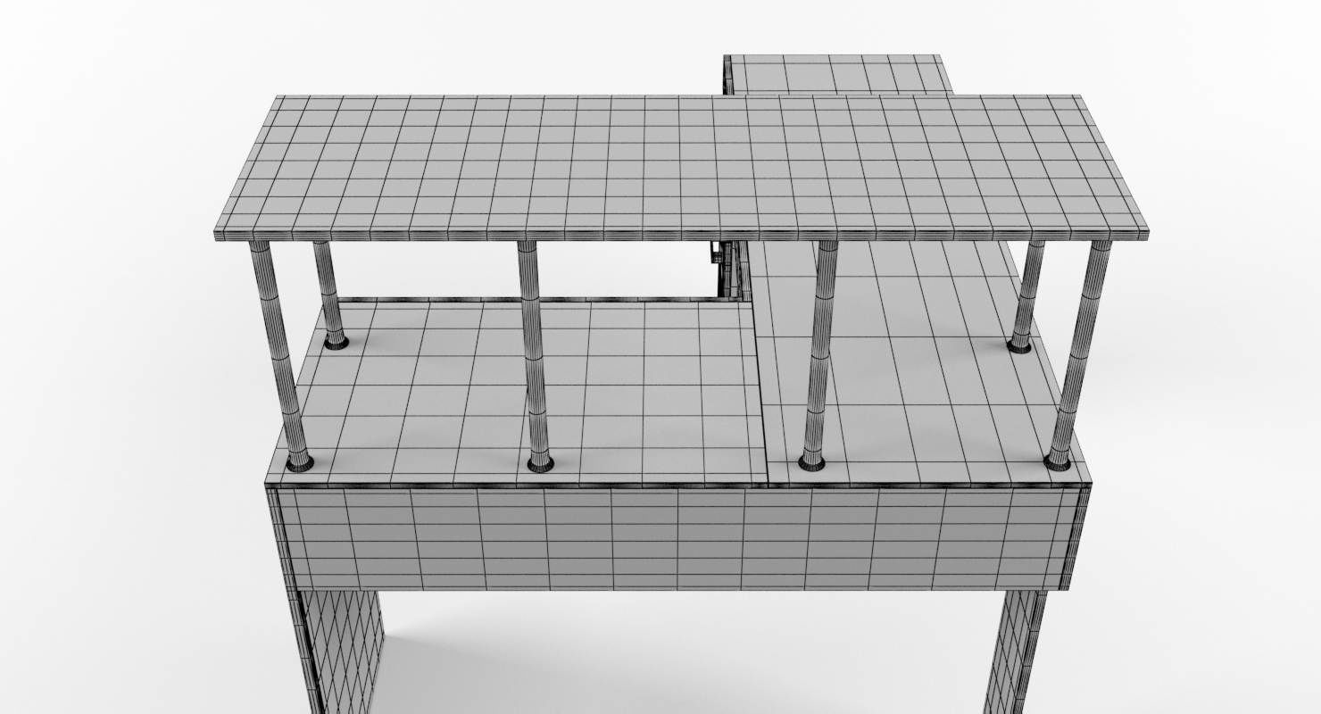 L-Shaped Office Desk 3D model | CGTrader