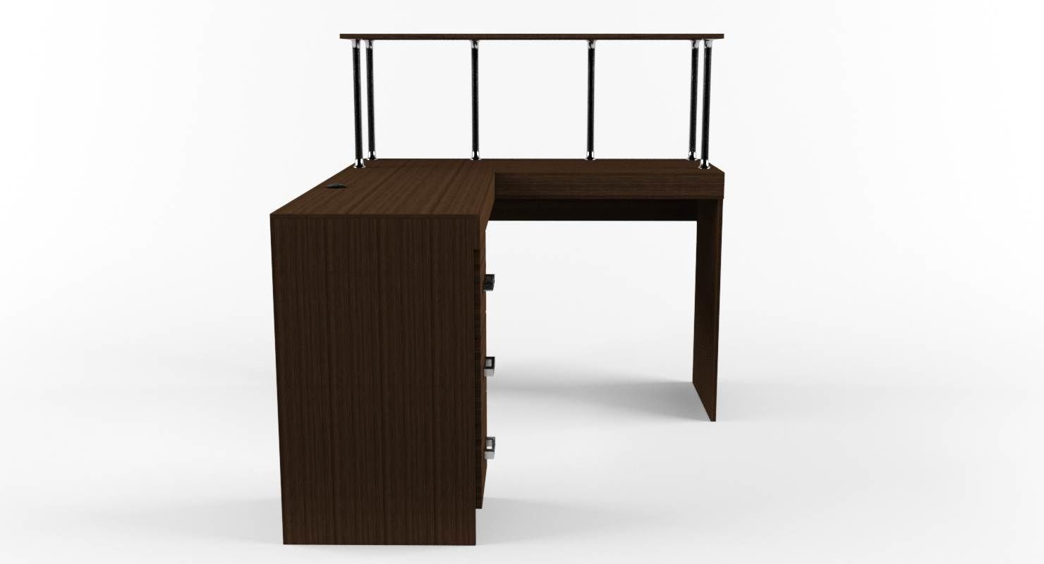 L-Shaped Office Desk 3D model | CGTrader