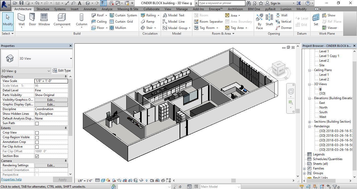 Revit Model for Lab Space 3D model | CGTrader