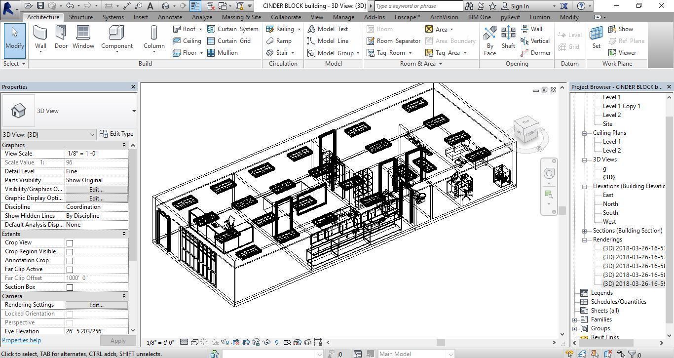 Revit Model for Lab Space 3D model | CGTrader