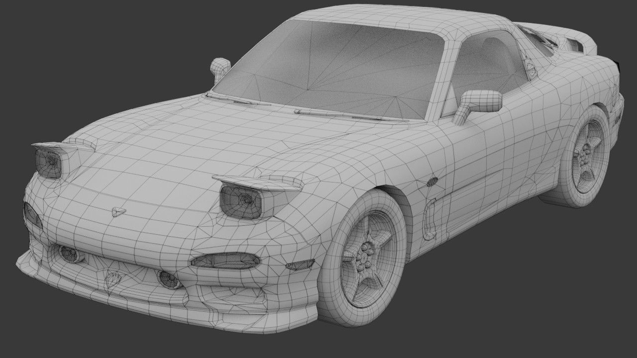 3D model Mazda RX7 FD VR / AR / low-poly | CGTrader