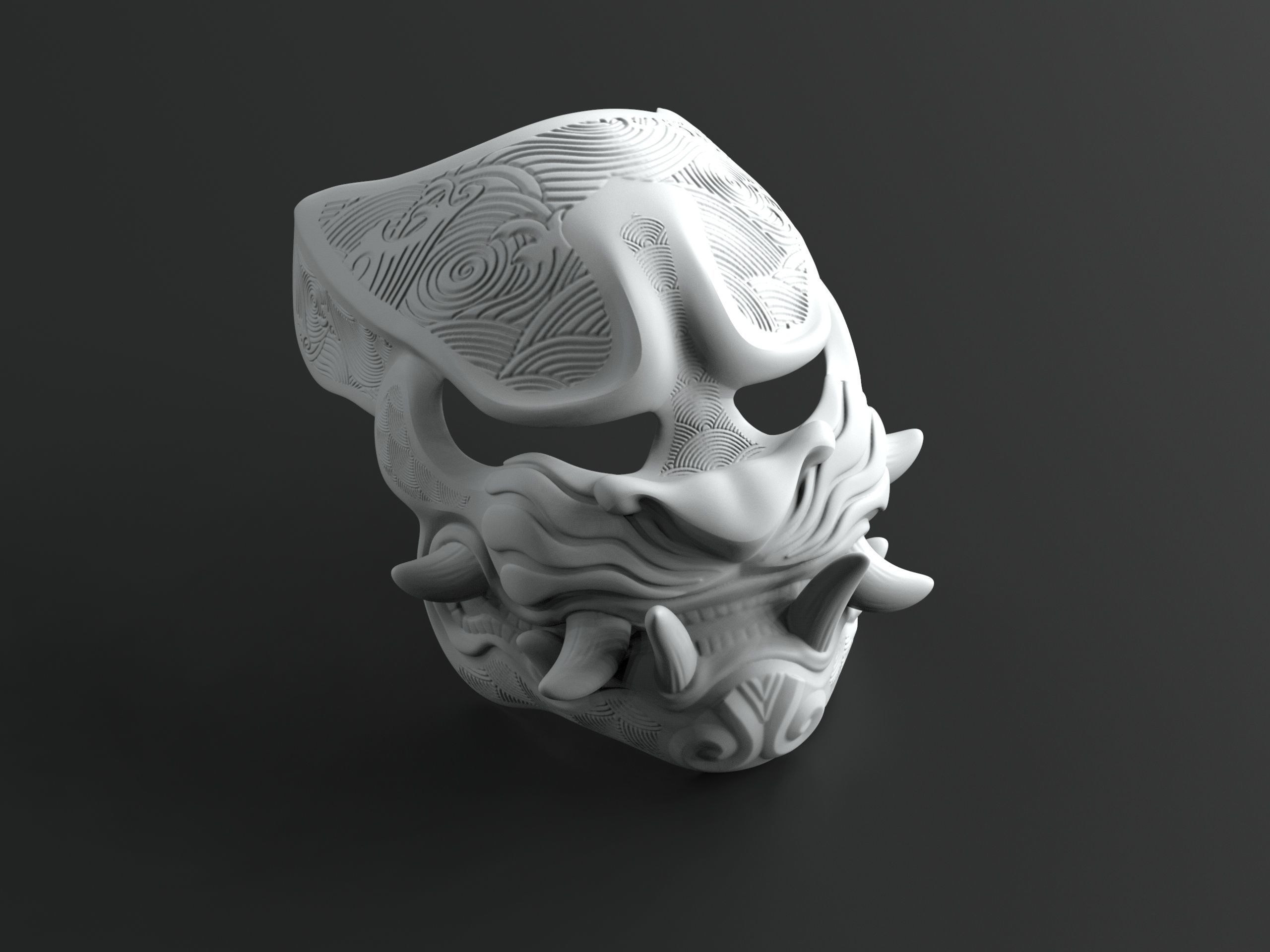 Samurai Mask 3D model 3D printable | CGTrader