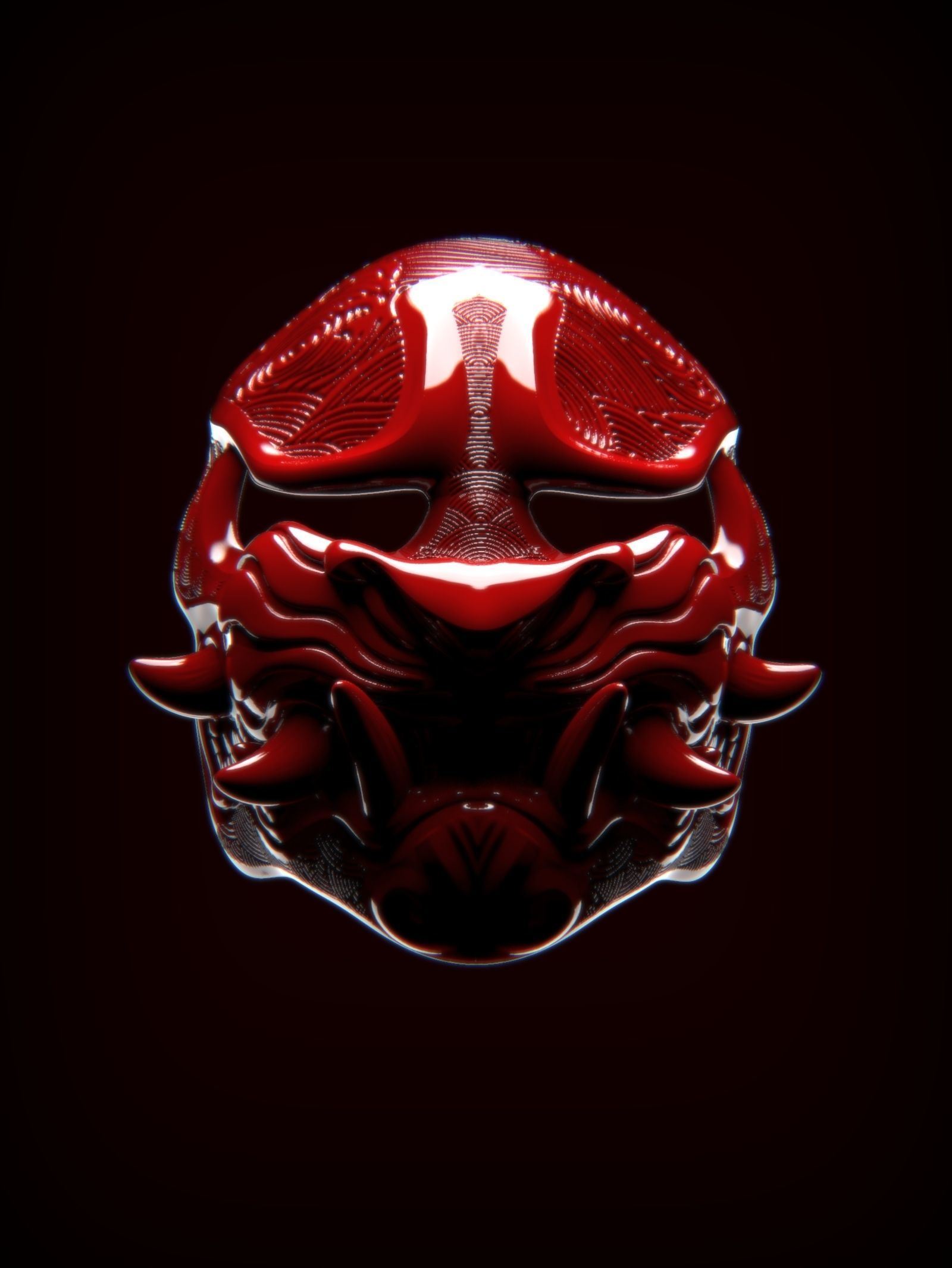Samurai Mask 3D model 3D printable | CGTrader