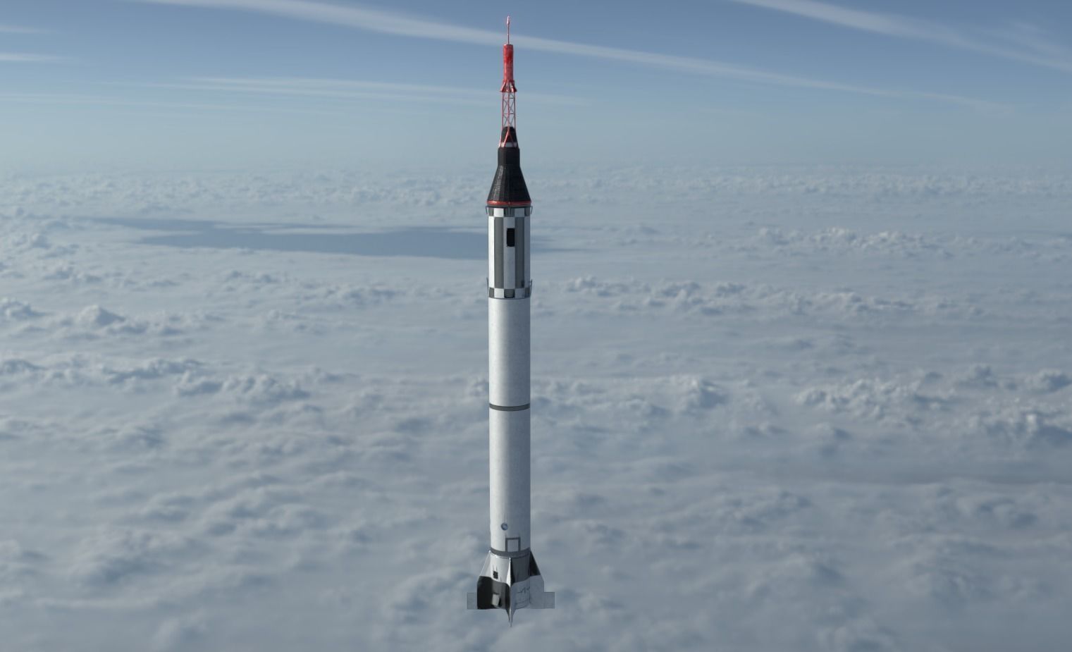 3D model Mercury Redstone Rocket VR / AR / low-poly animated | CGTrader