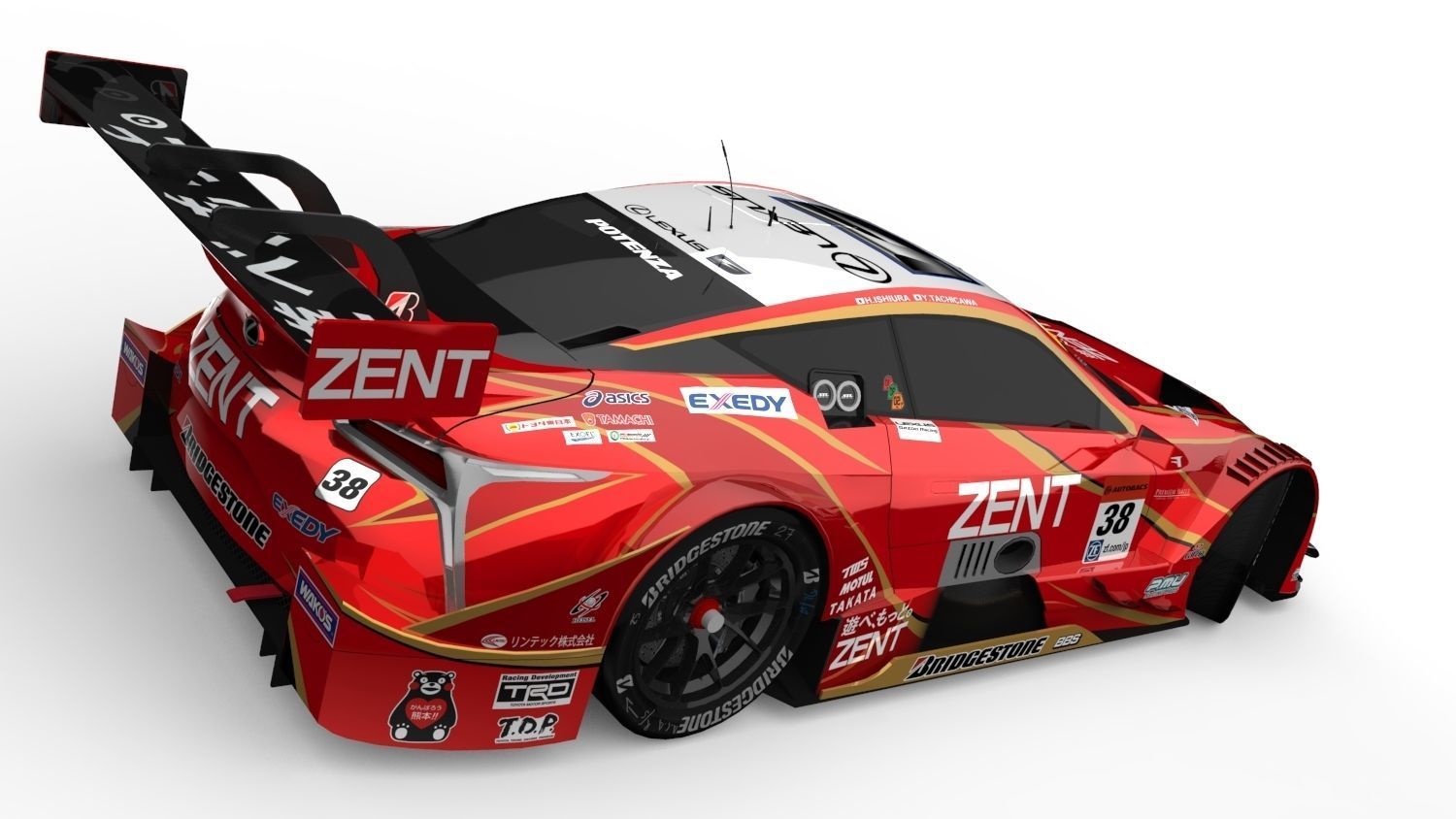 3D model Lexus LC500 SuperGT JGTC VR / AR / low-poly | CGTrader