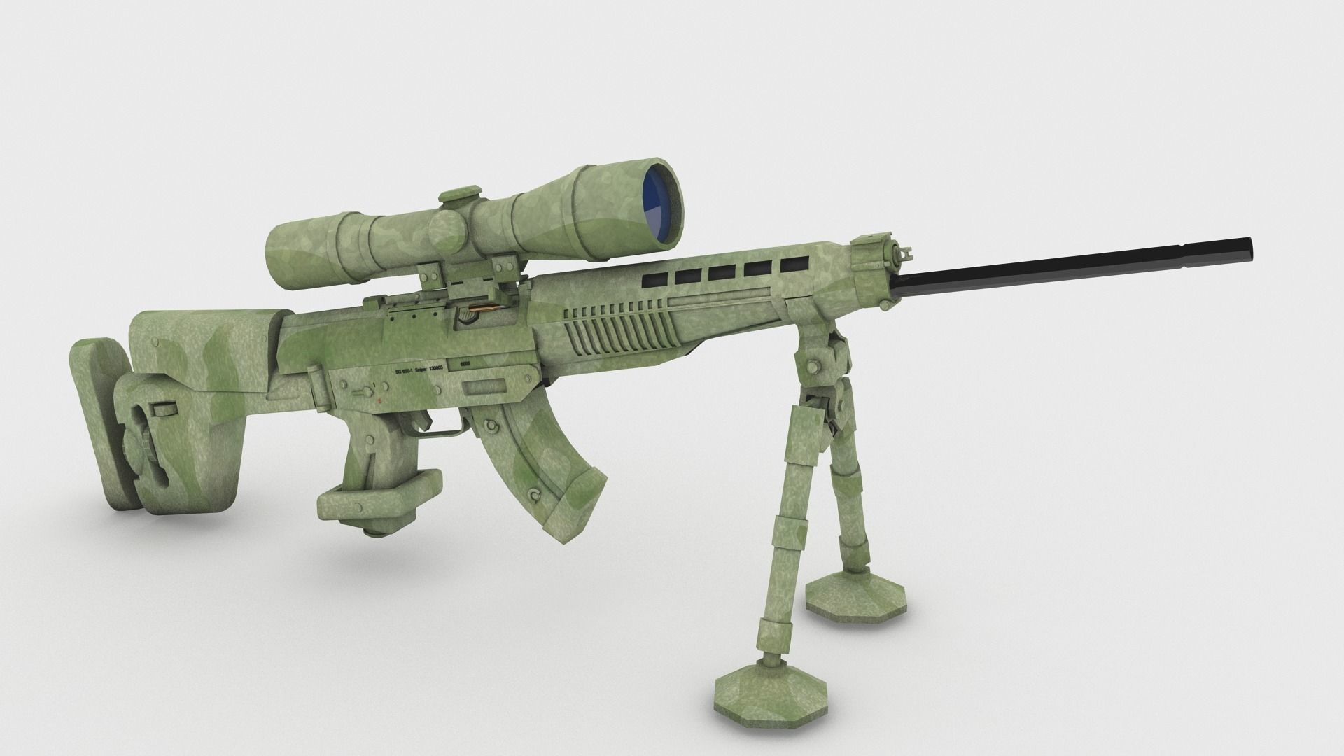 SIG SG550 Sniper 3D model | CGTrader