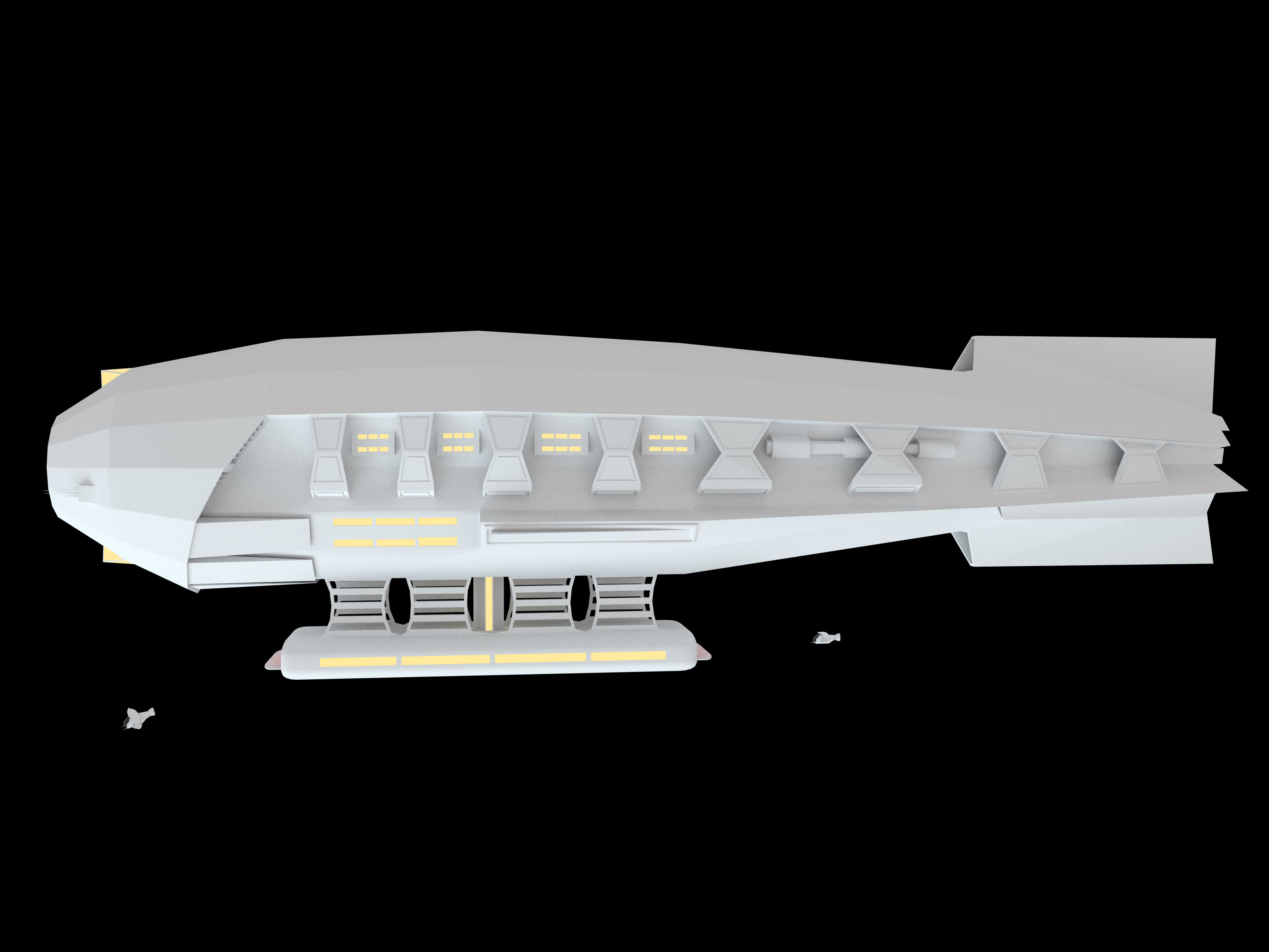 3D model Space Zeppelin VR / AR / low-poly | CGTrader