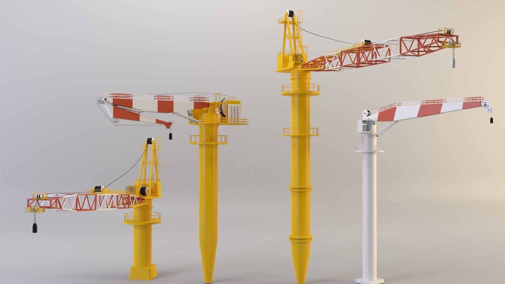 3D model Ship cranes VR / AR / low-poly | CGTrader
