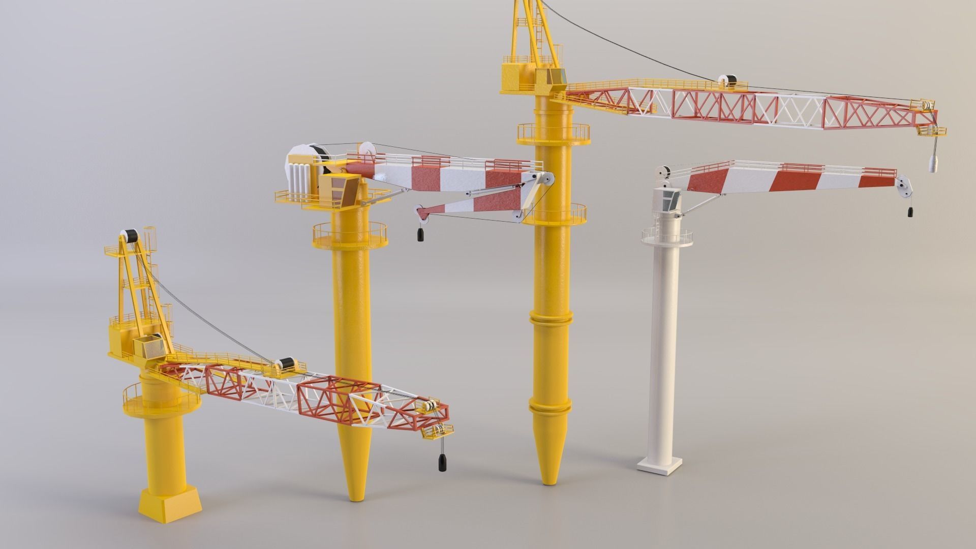 3D model Ship cranes VR / AR / low-poly | CGTrader