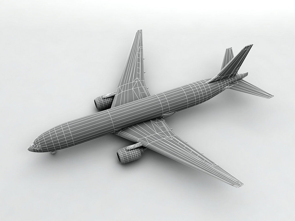 3D model Boeing 777 Airliner - Continental Airlines VR / AR / low-poly ...