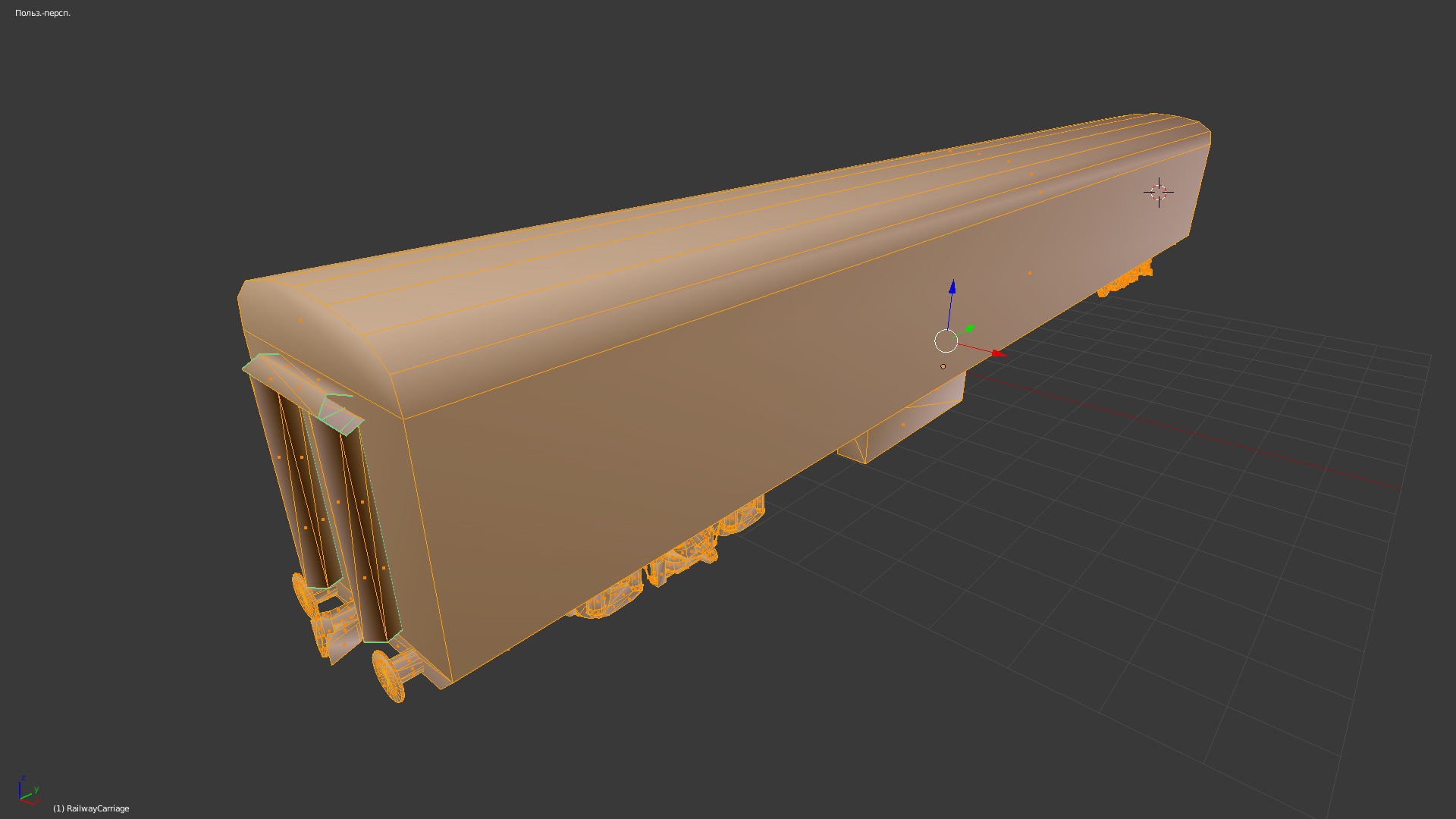 3D model Railway Carriage RZD 61-4400 VR / AR / low-poly | CGTrader