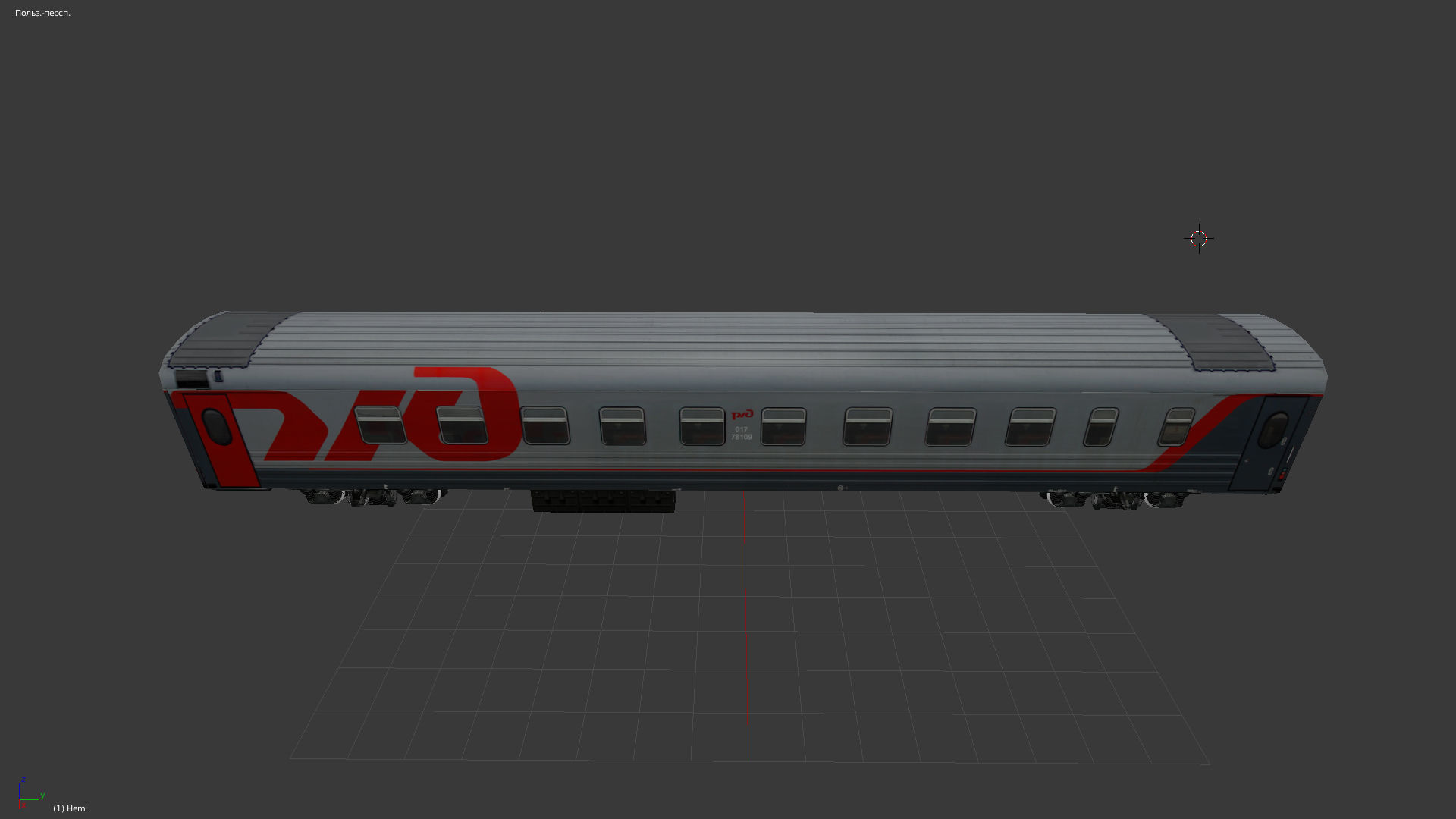 3D model Railway Carriage RZD 61-4400 VR / AR / low-poly | CGTrader