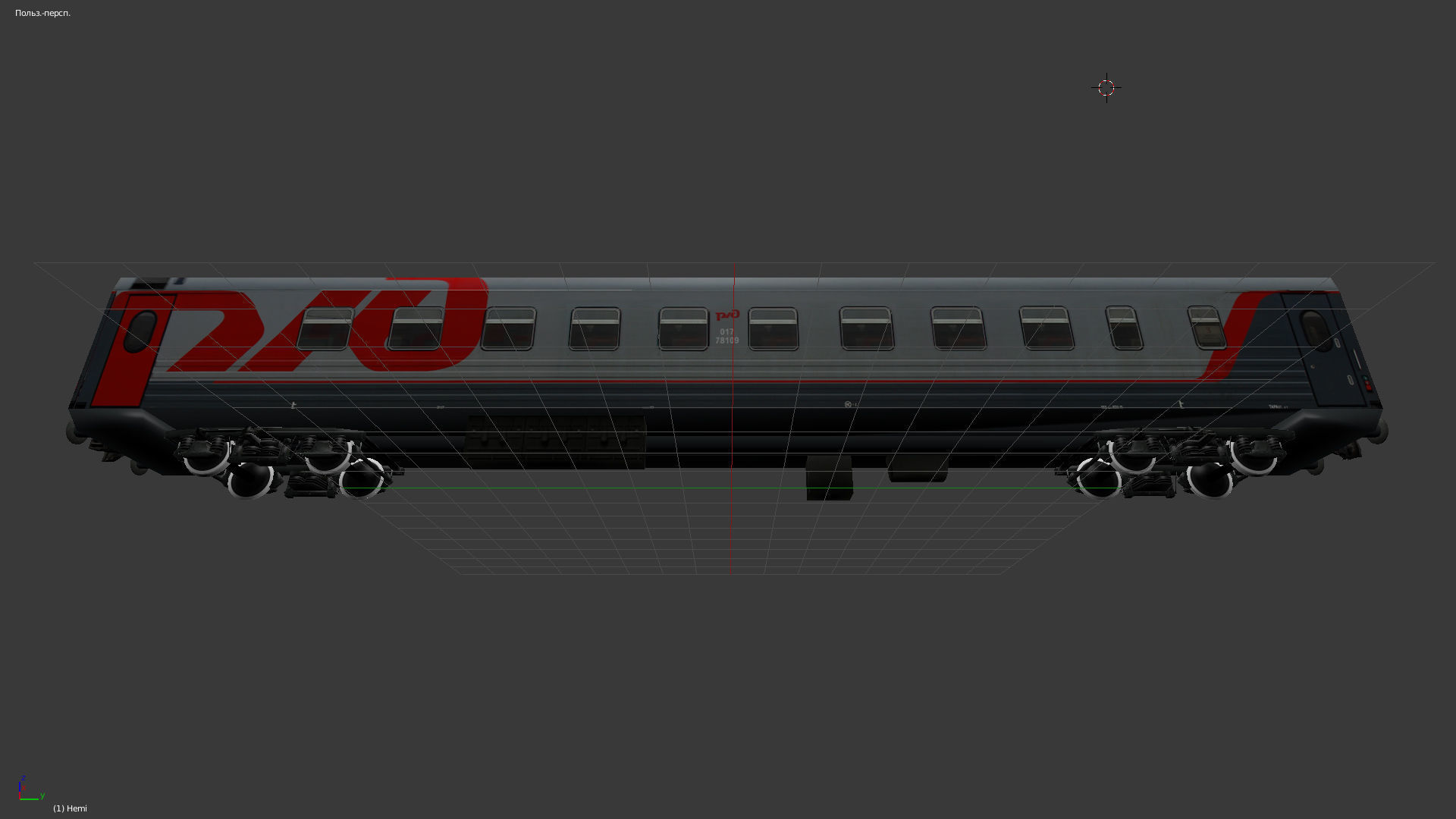 3D model Railway Carriage RZD 61-4400 VR / AR / low-poly | CGTrader