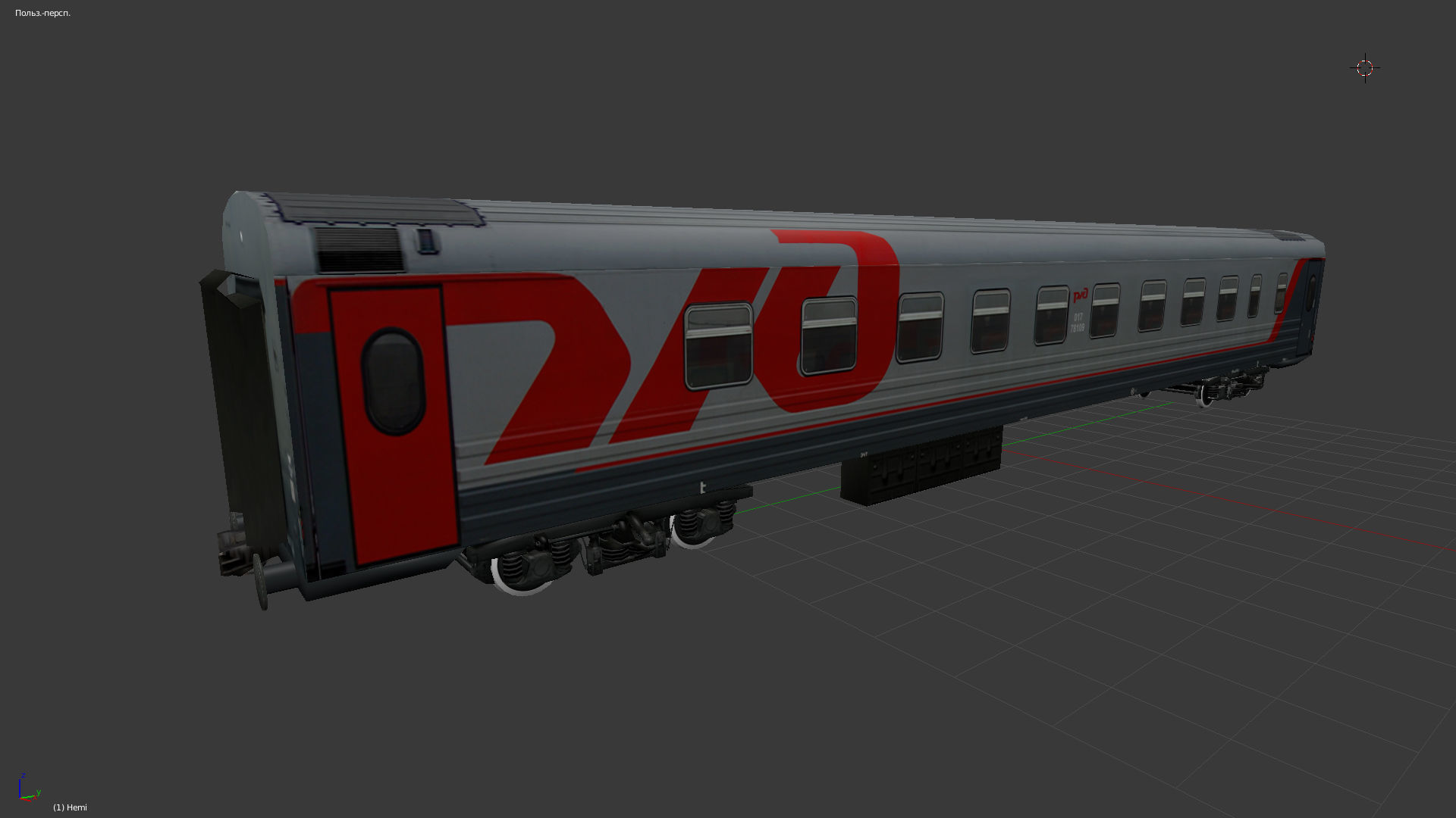 3D model Railway Carriage RZD 61-4400 VR / AR / low-poly | CGTrader