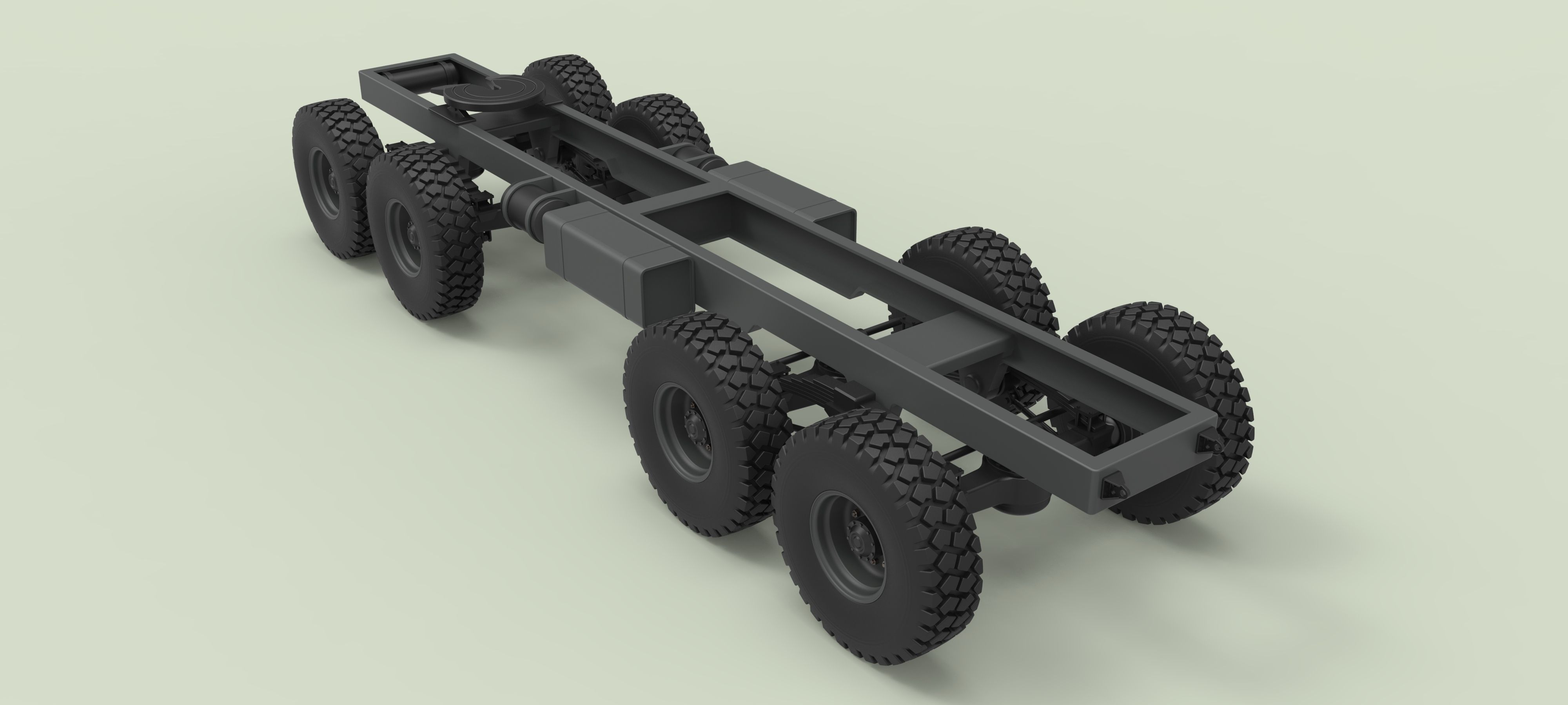 Chassis 8x8 for truck 3D model | CGTrader