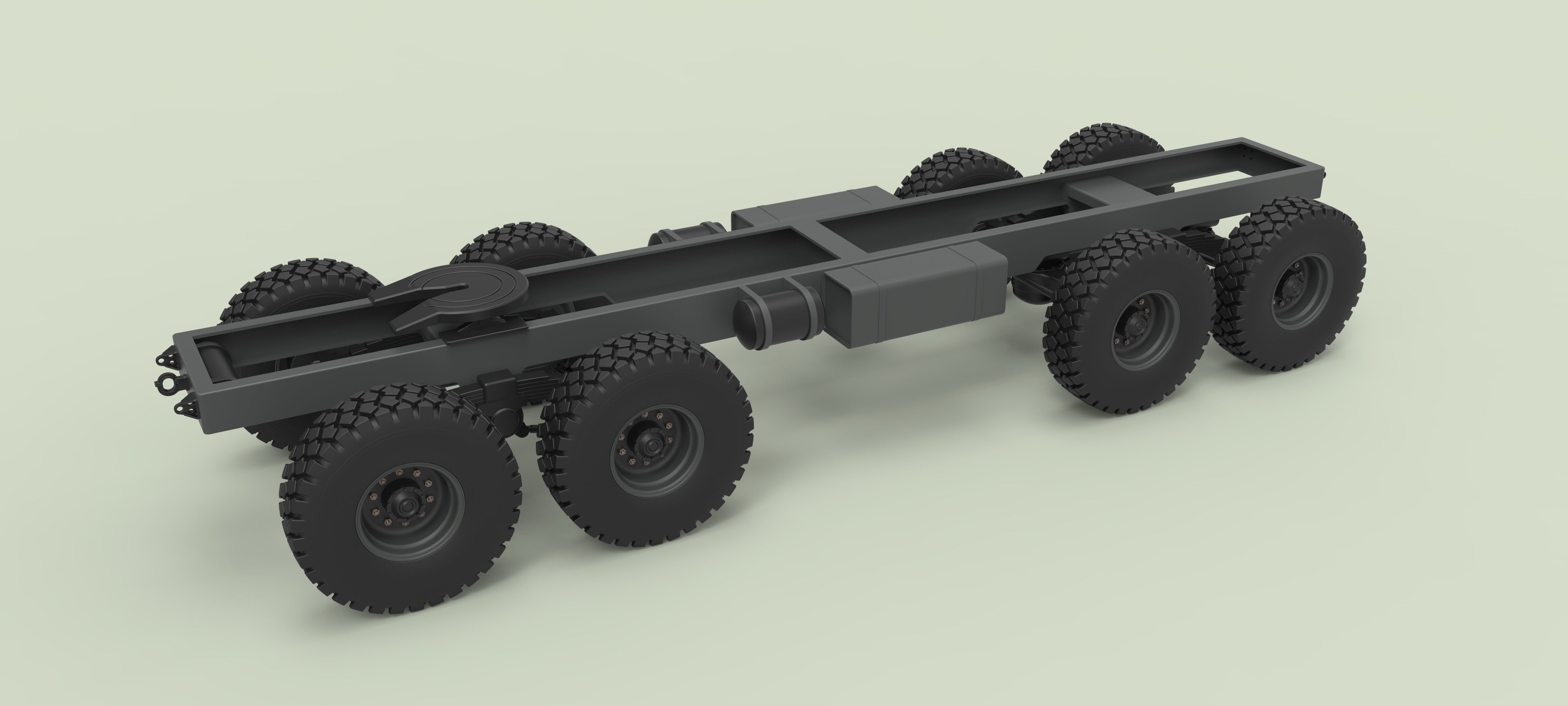 Chassis 8x8 for truck 3D model | CGTrader