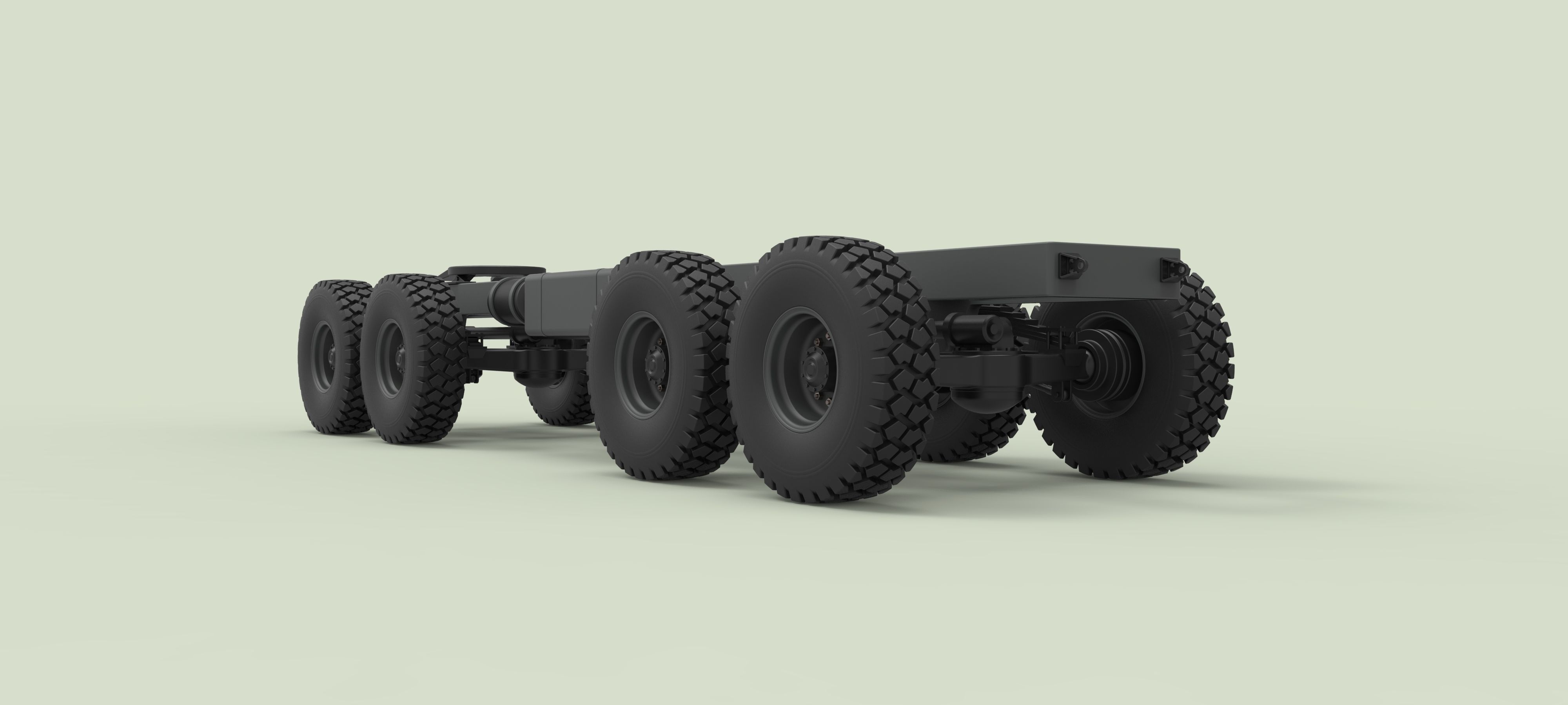 Chassis 8x8 for truck 3D model | CGTrader