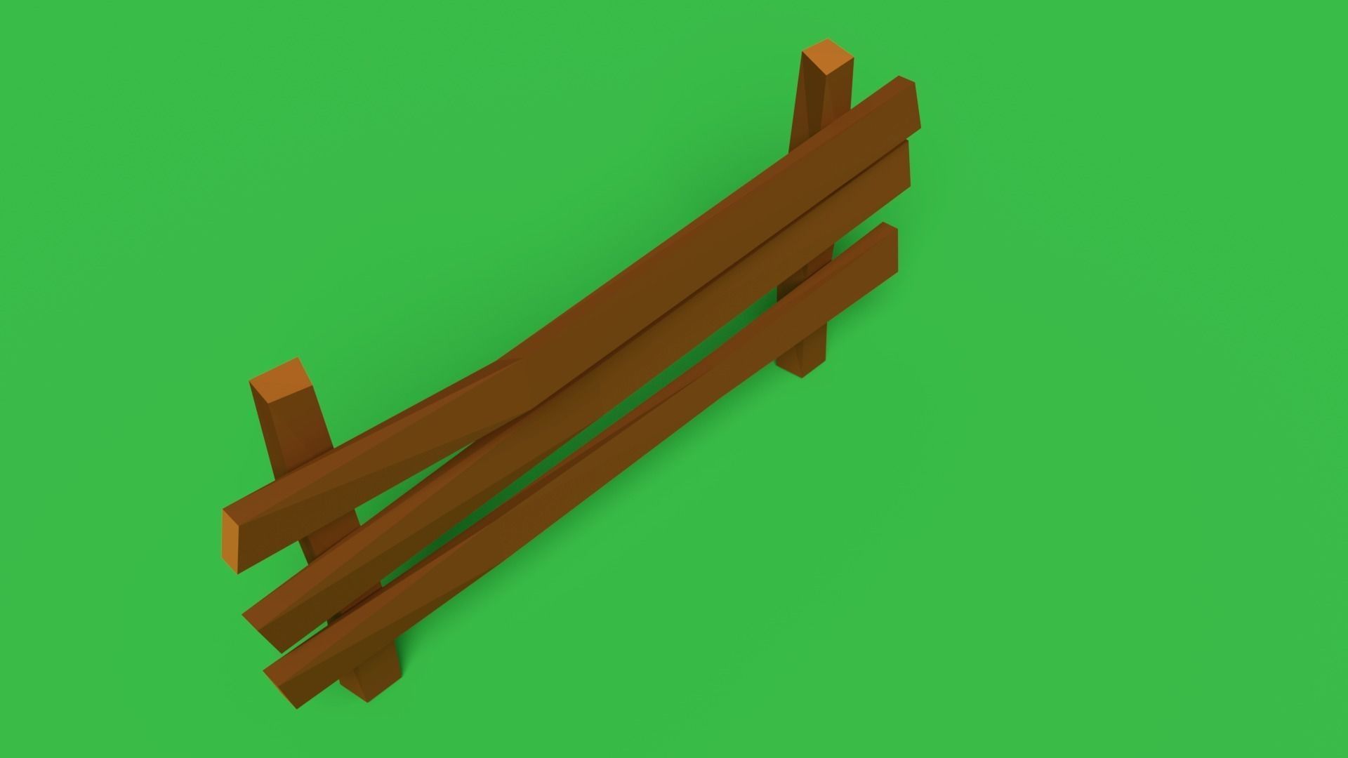 Low Poly Fence wooden free VR / AR / low-poly 3D model | CGTrader