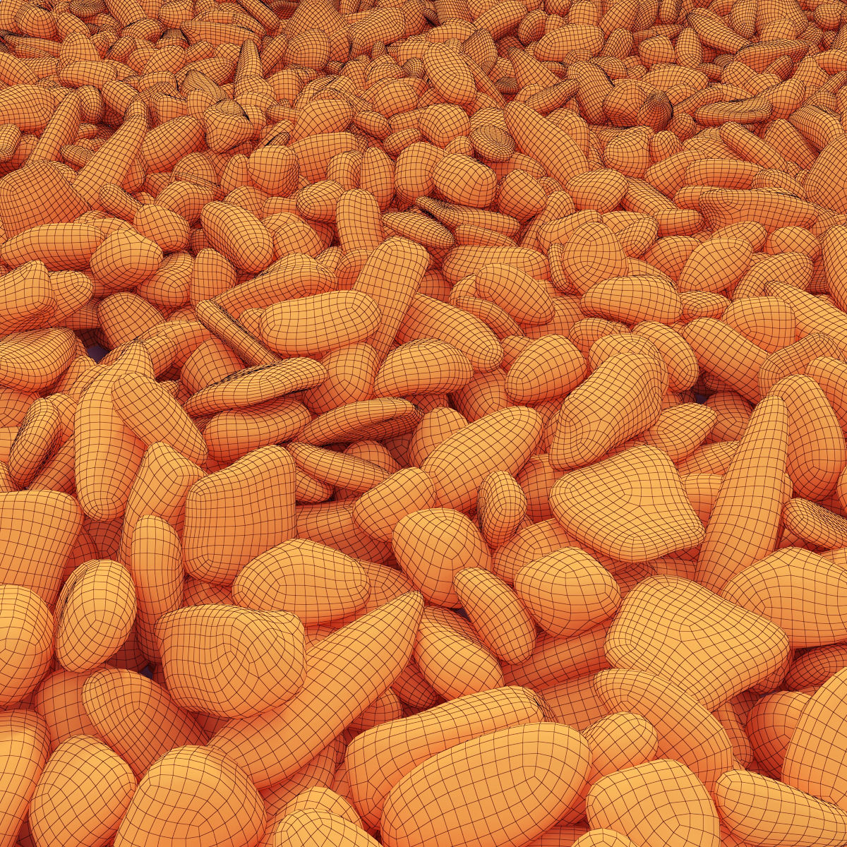 Pebble color road 3D model | CGTrader