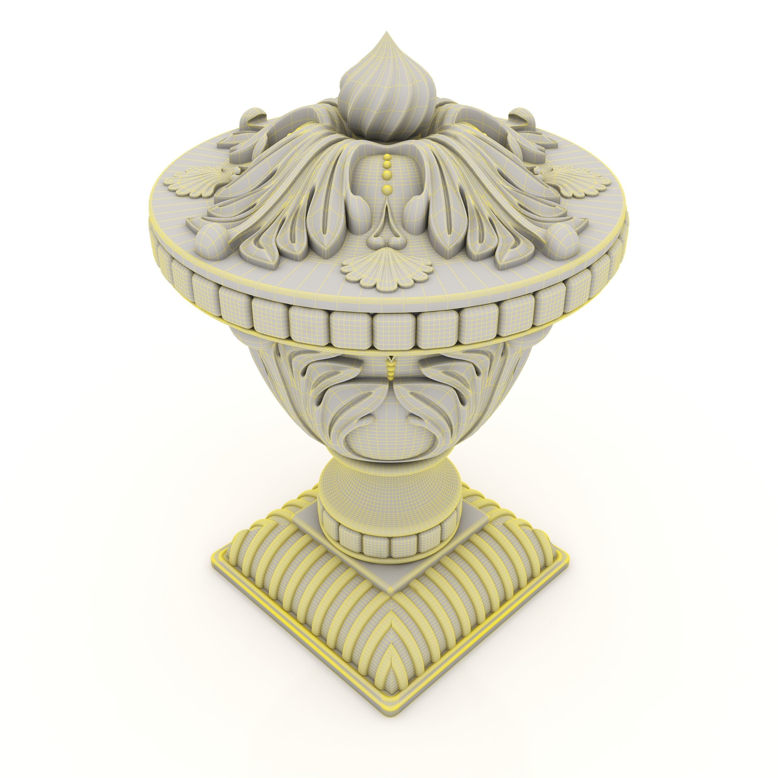 3D Carved Finial 1 for CNC and Visualiation free VR / AR / low-poly 3D ...