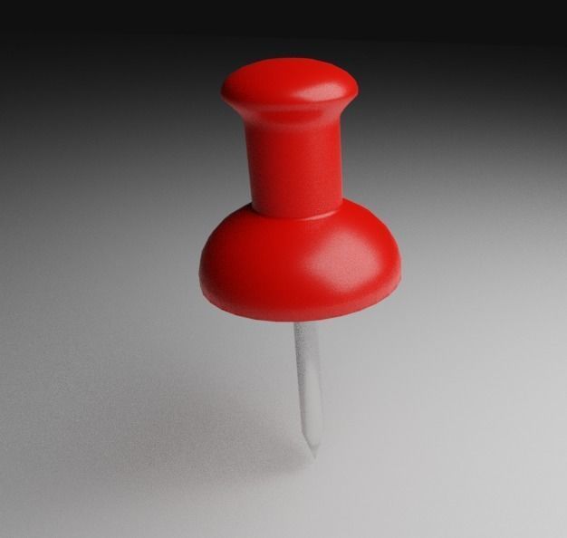 Push Pin free 3D model | CGTrader