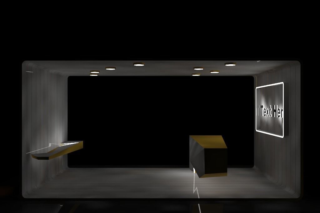 Stand Yellow free 3D model | CGTrader