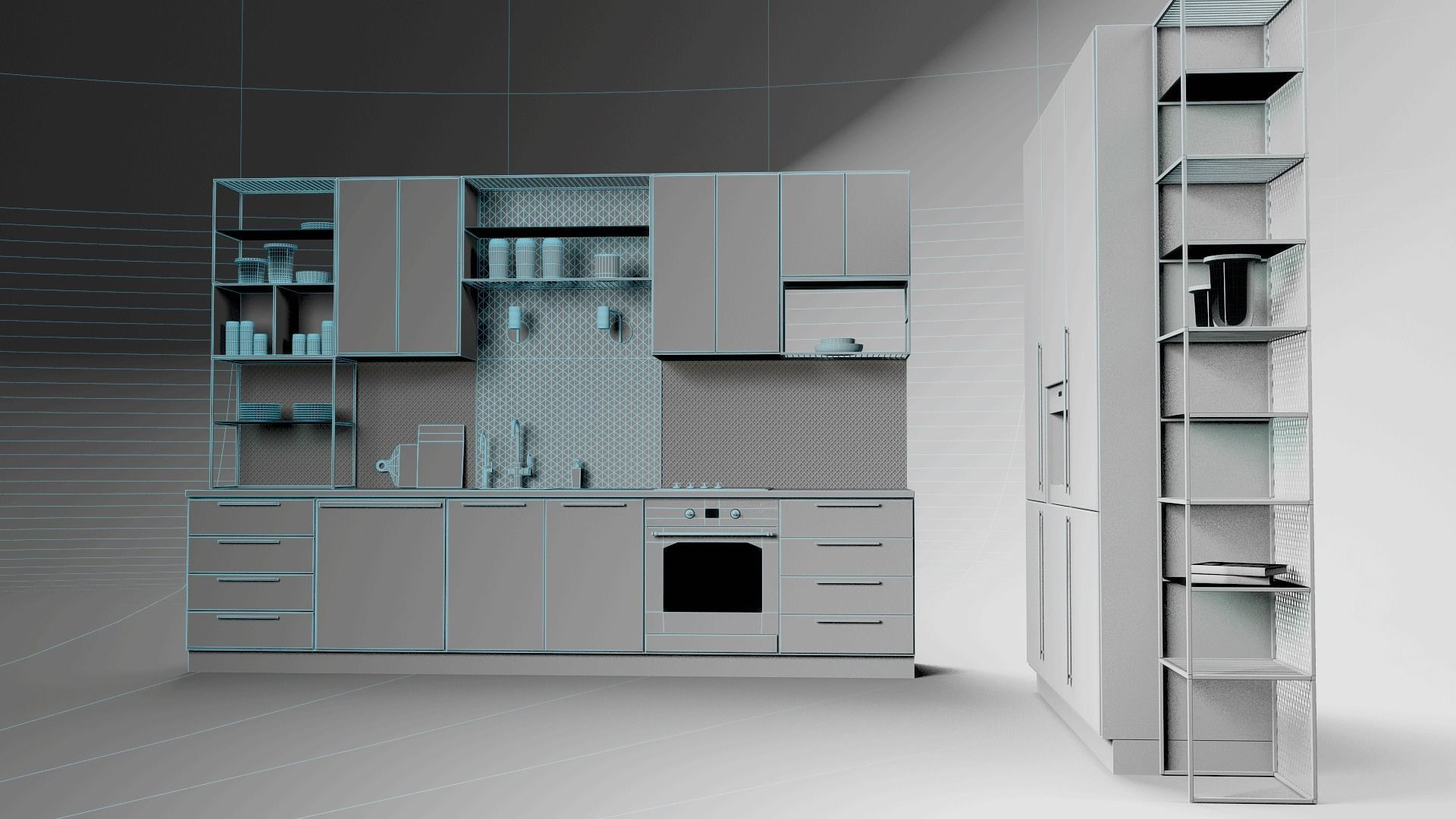 kitchen corona and vray render ready model 3D model | CGTrader