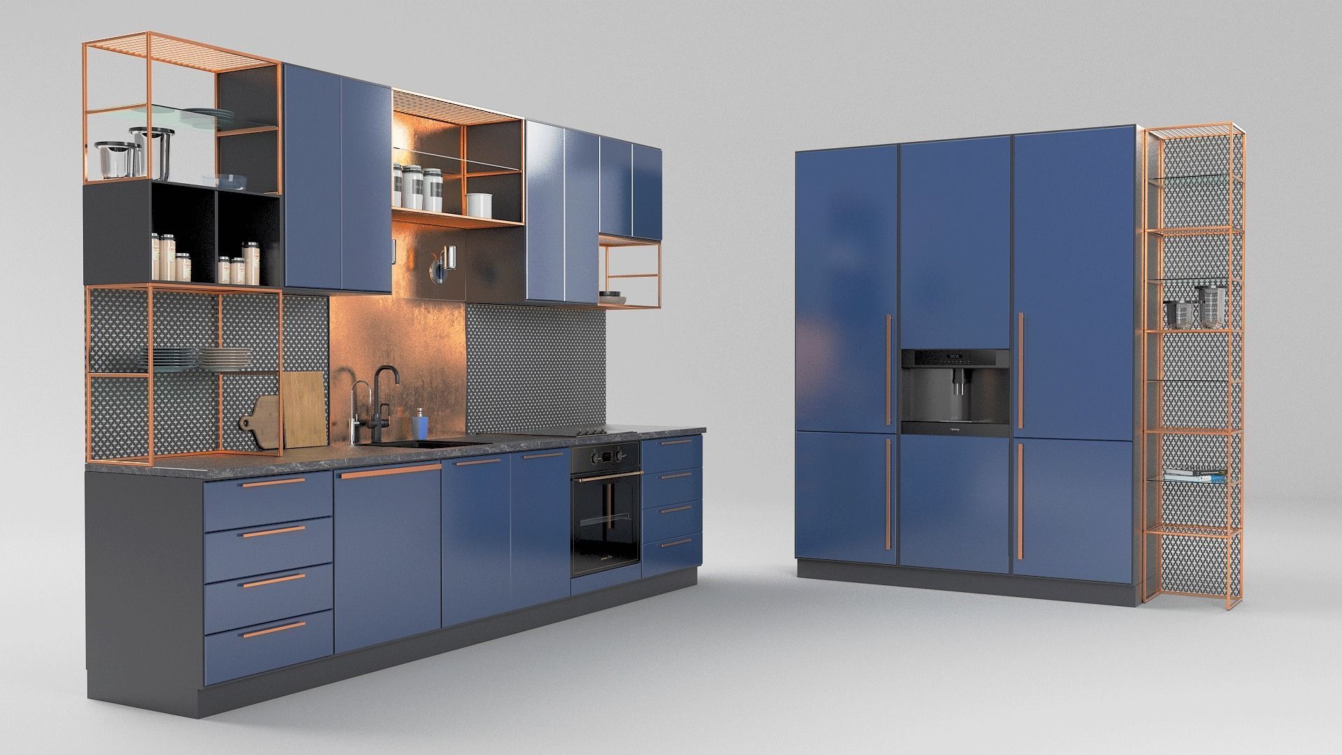 kitchen corona and vray render ready model 3D model | CGTrader
