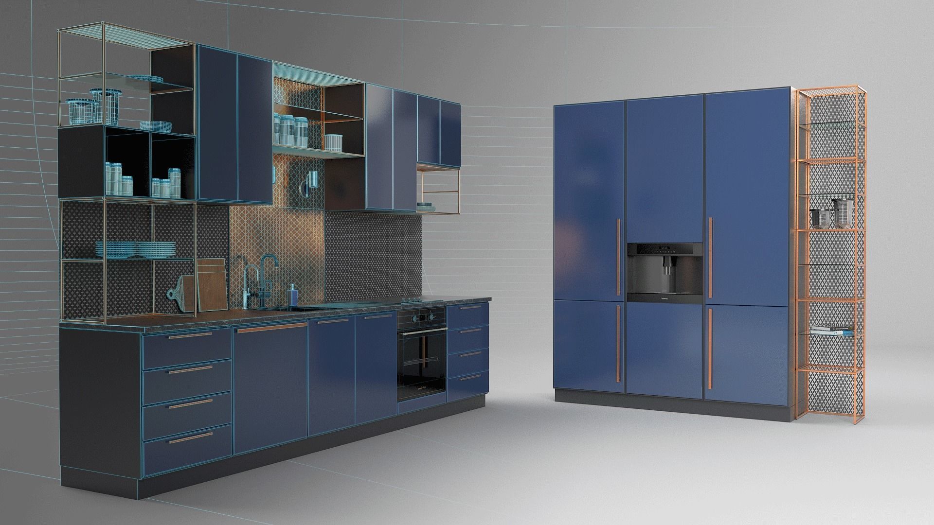 kitchen corona and vray render ready model 3D model | CGTrader