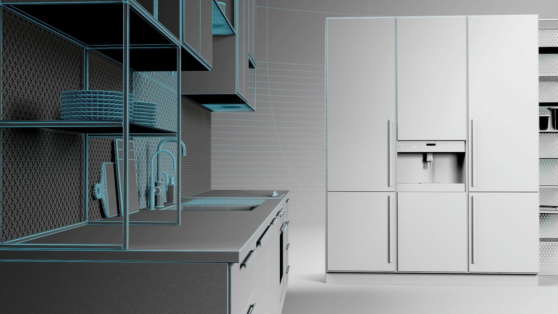 kitchen corona and vray render ready model 3D model | CGTrader