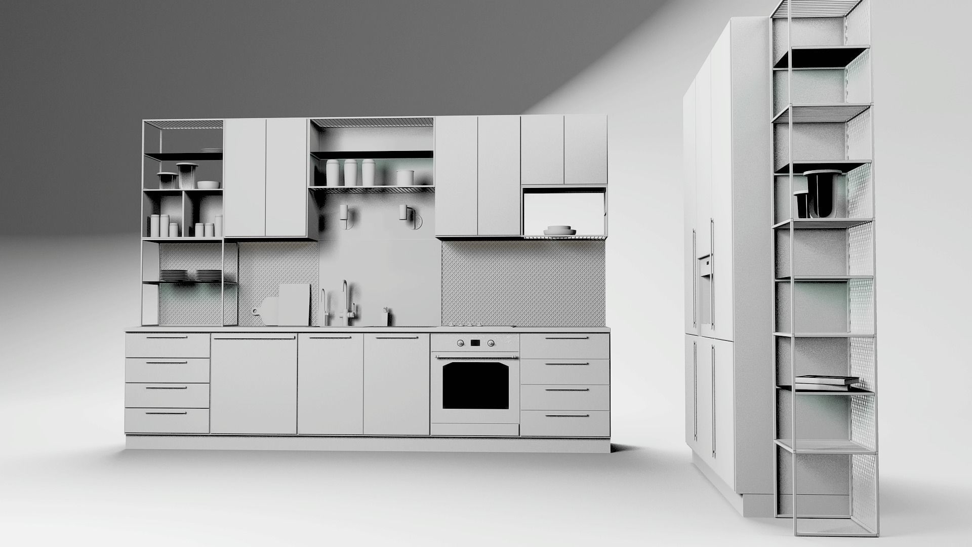 kitchen corona and vray render ready model 3D model | CGTrader
