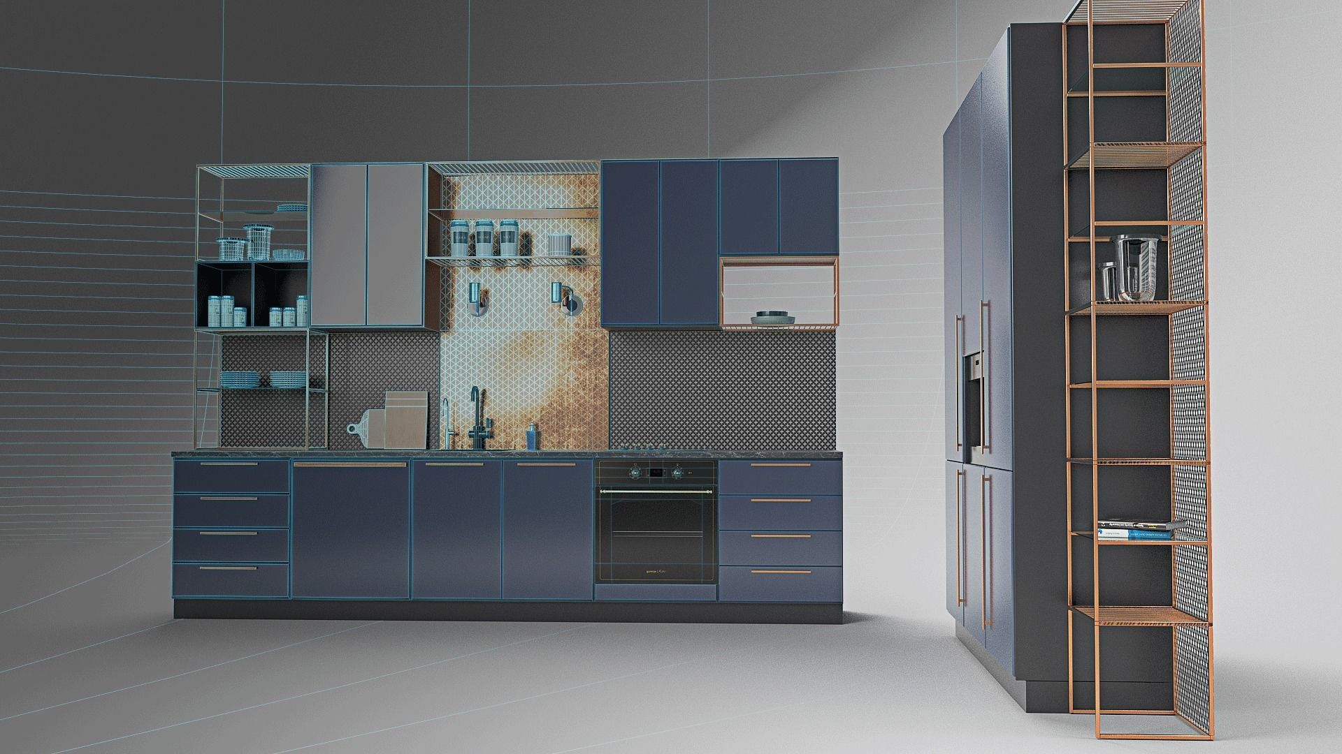 kitchen corona and vray render ready model 3D model | CGTrader