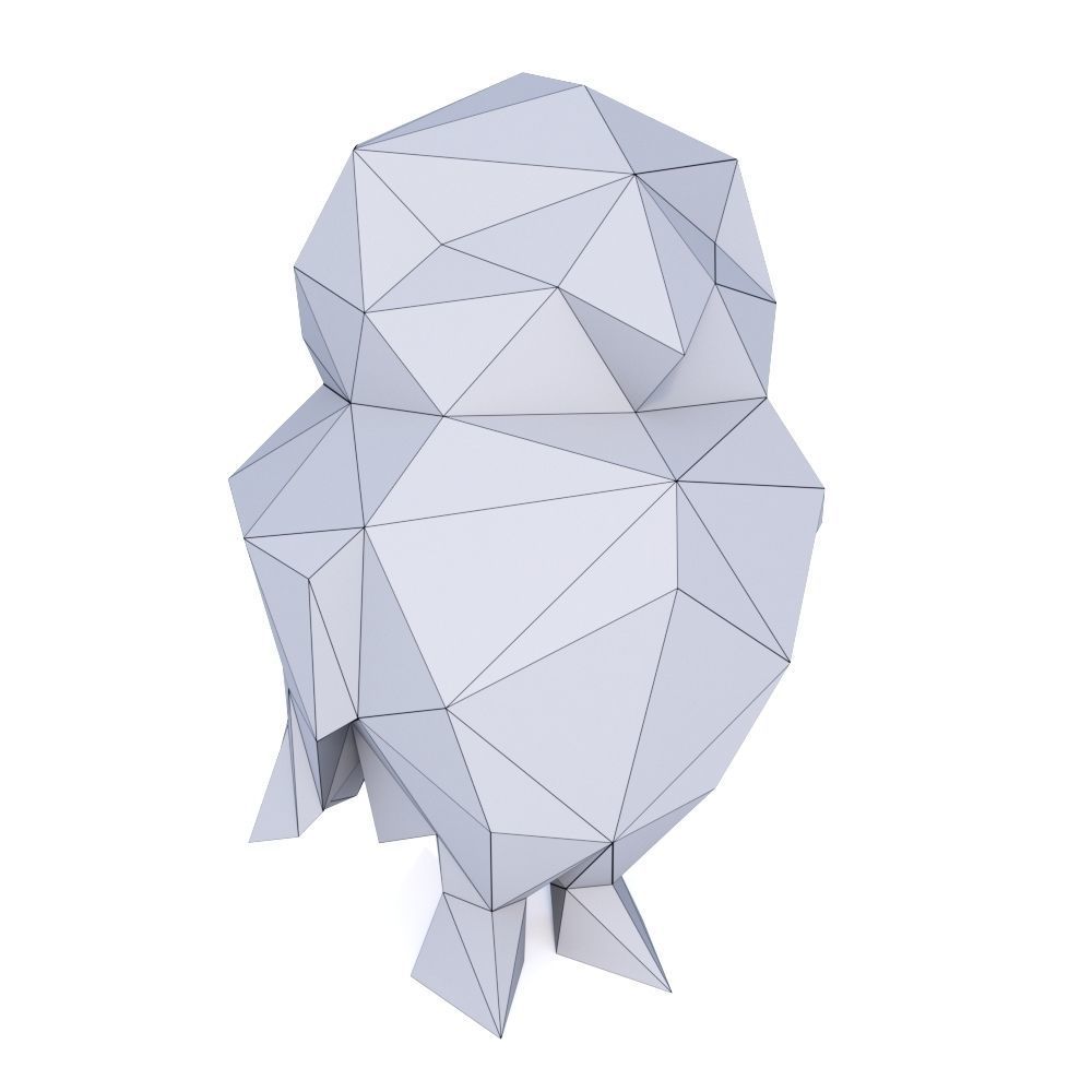 3D model Little Owl Low Poly VR / AR / low-poly | CGTrader